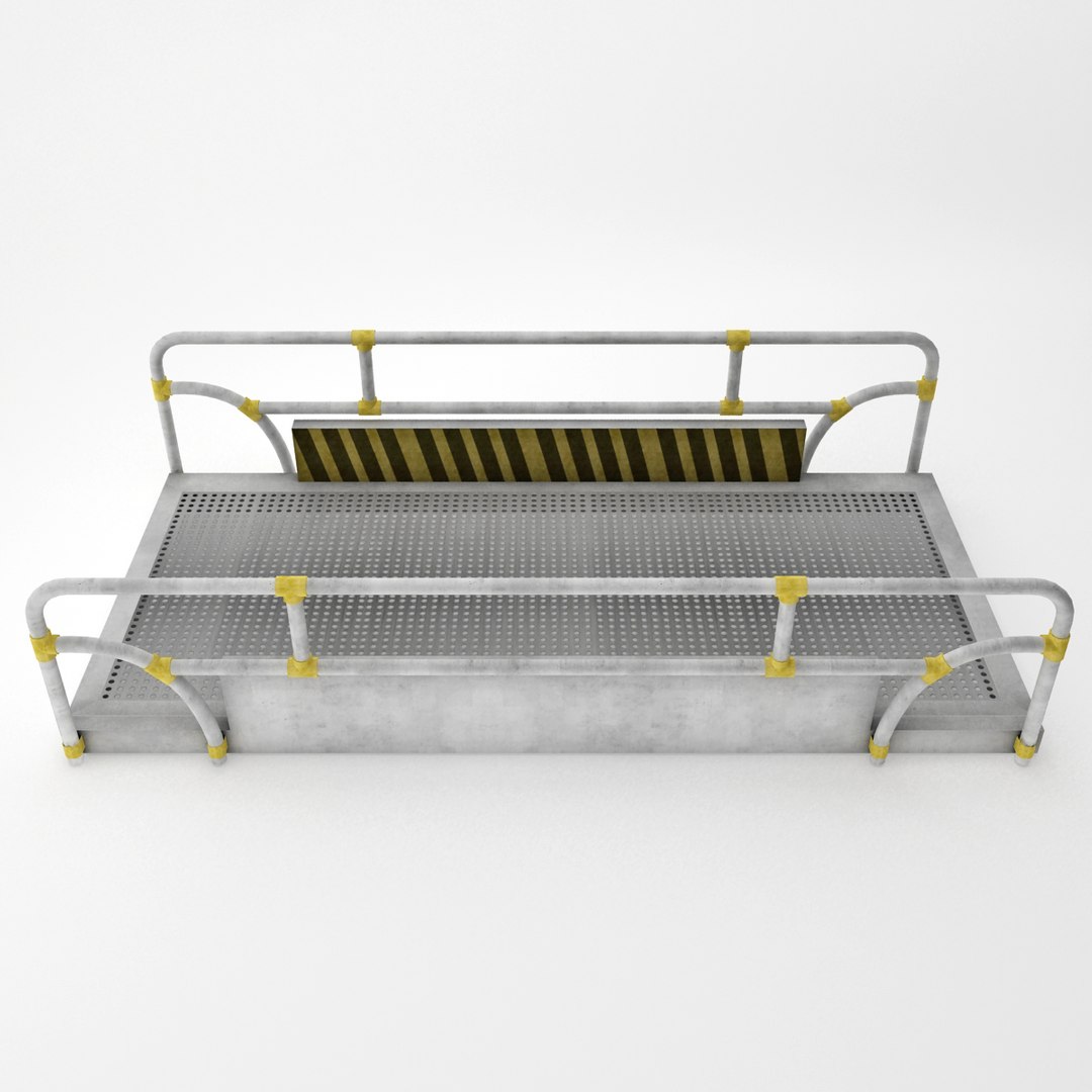 Modular Industrial Catwalk 3d Model