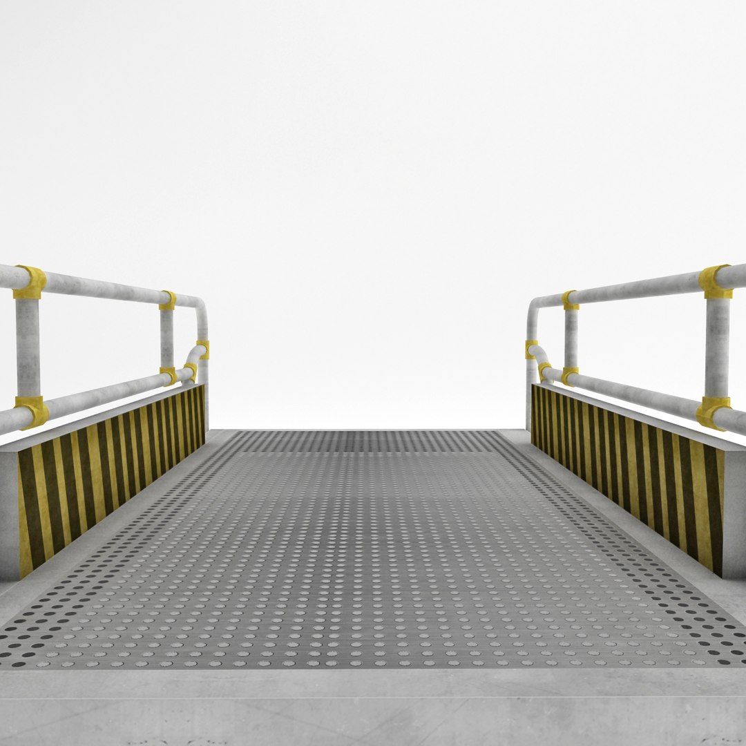Modular Industrial Catwalk 3d Model