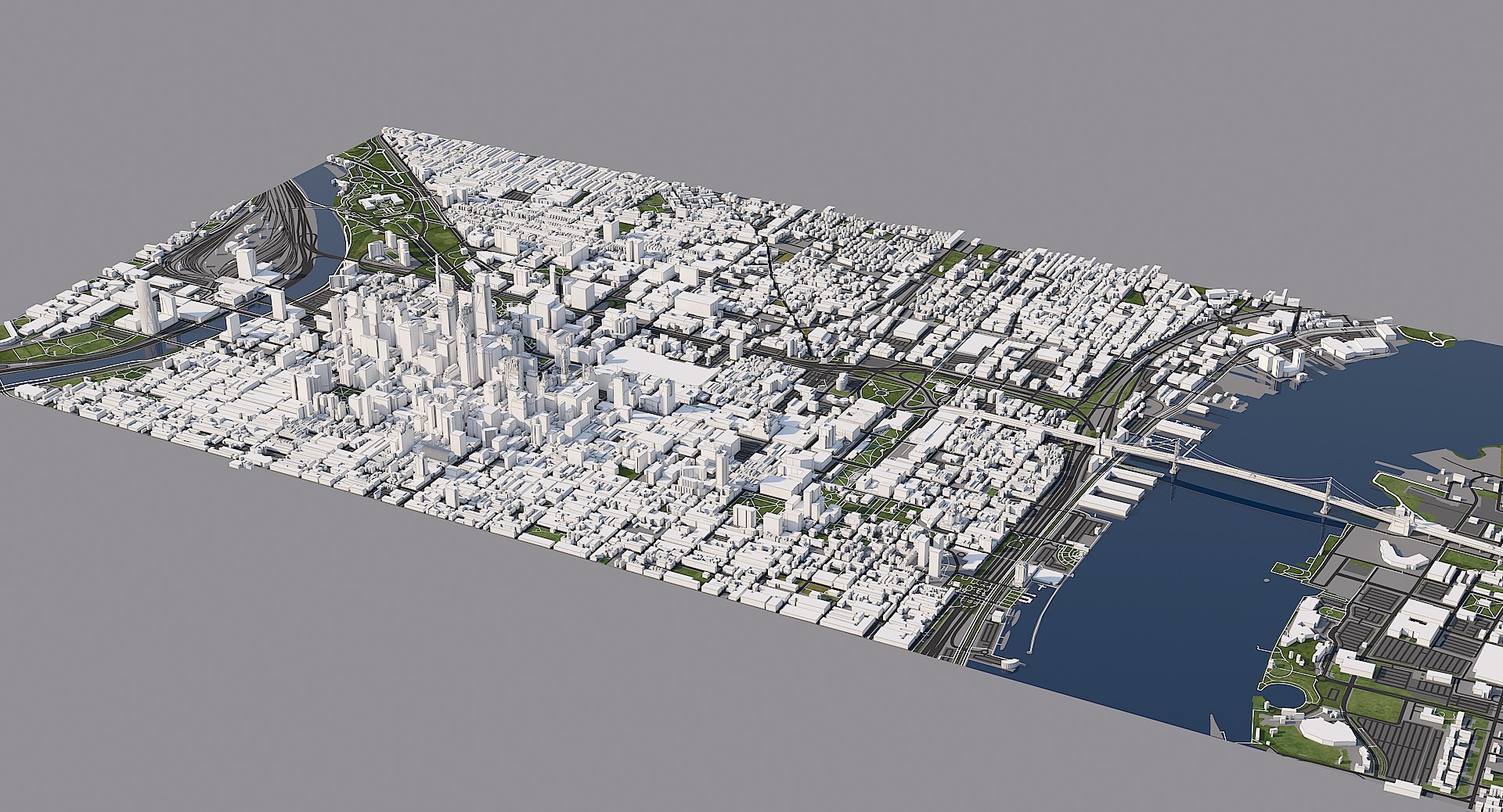 3D Philadelphia Cityscape Town City - TurboSquid 1180802