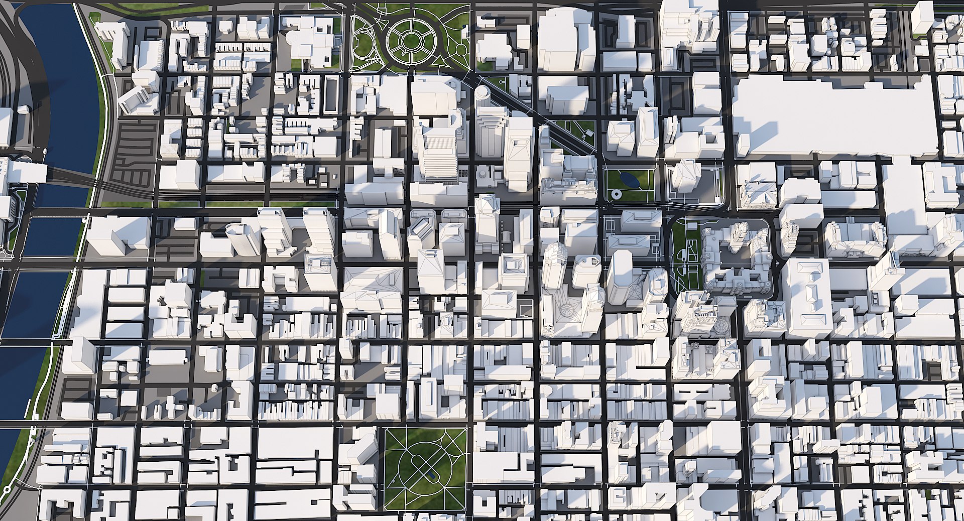 3D Philadelphia Cityscape Town City - TurboSquid 1180802