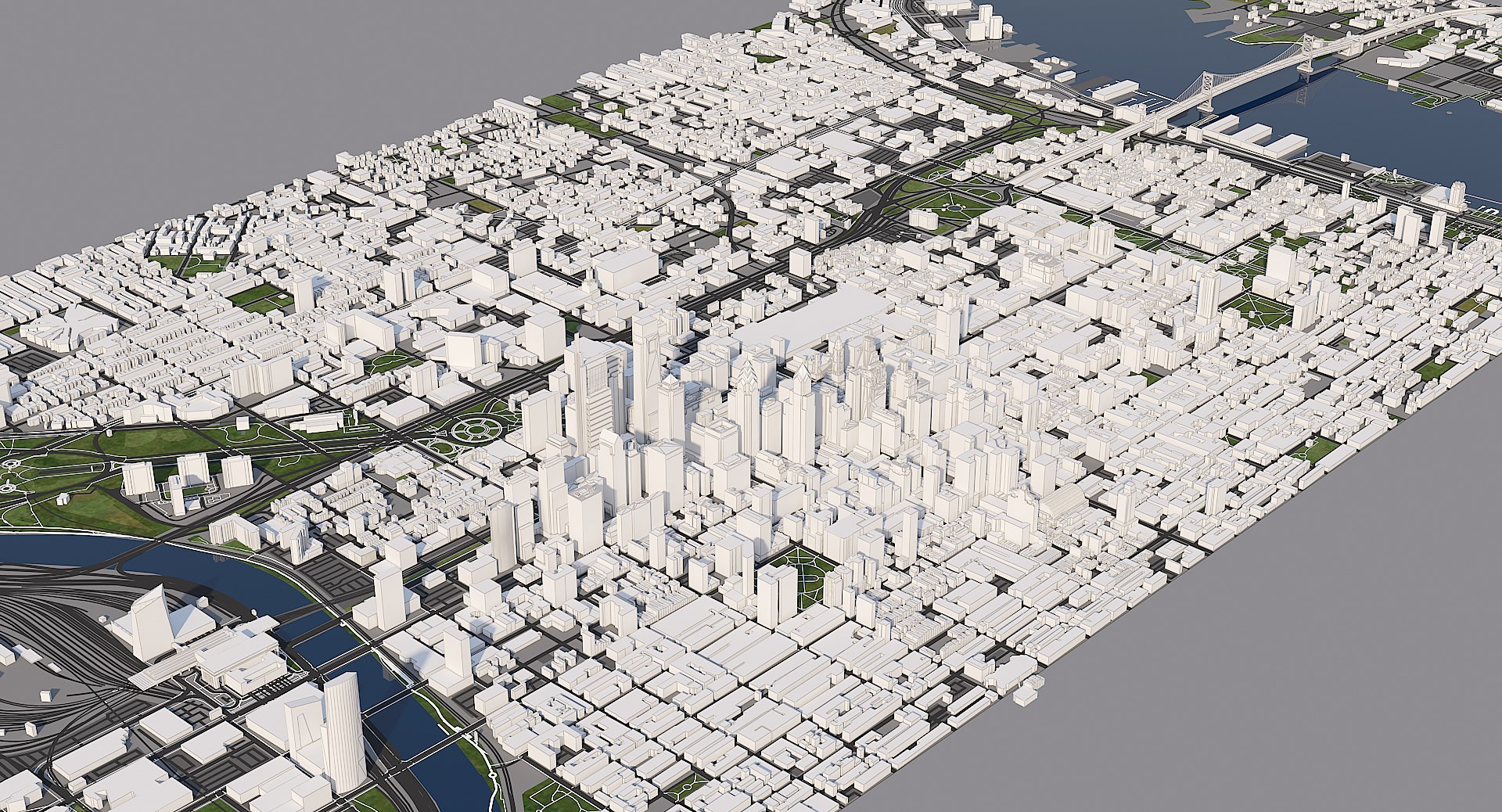 3D Philadelphia Cityscape Town City - TurboSquid 1180802