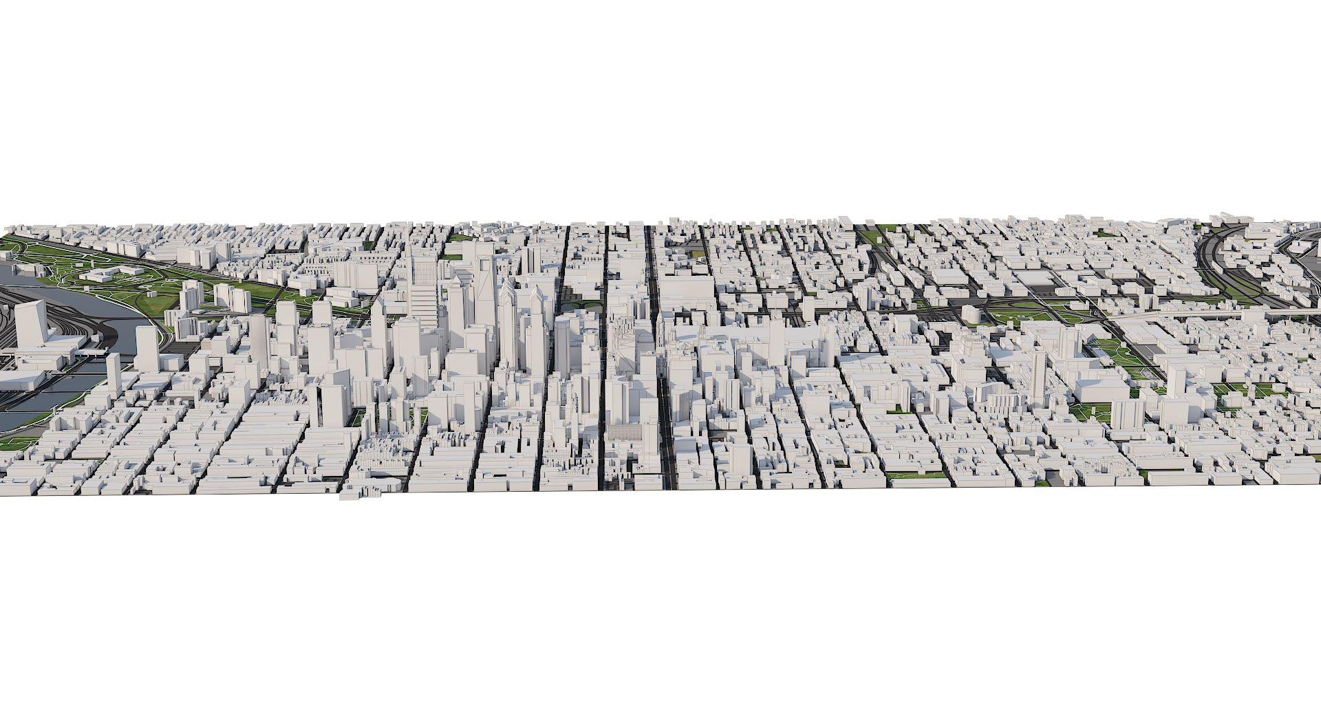 3D Philadelphia Cityscape Town City - TurboSquid 1180802