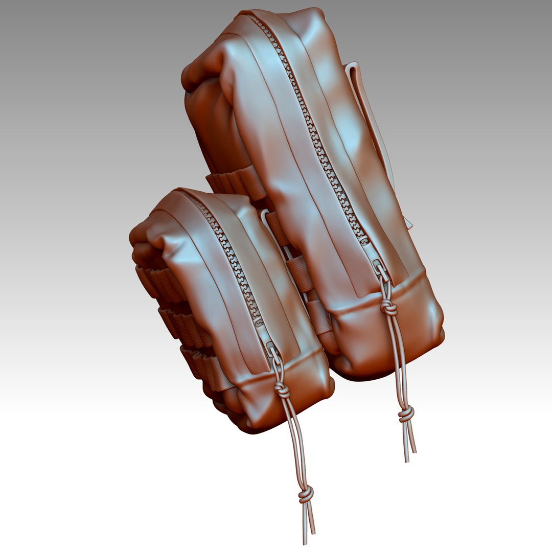 Zbrush Molle Tactical Bag 3d Model