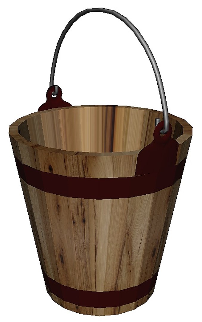 Wooden bucket wood 3D model - TurboSquid 1260554