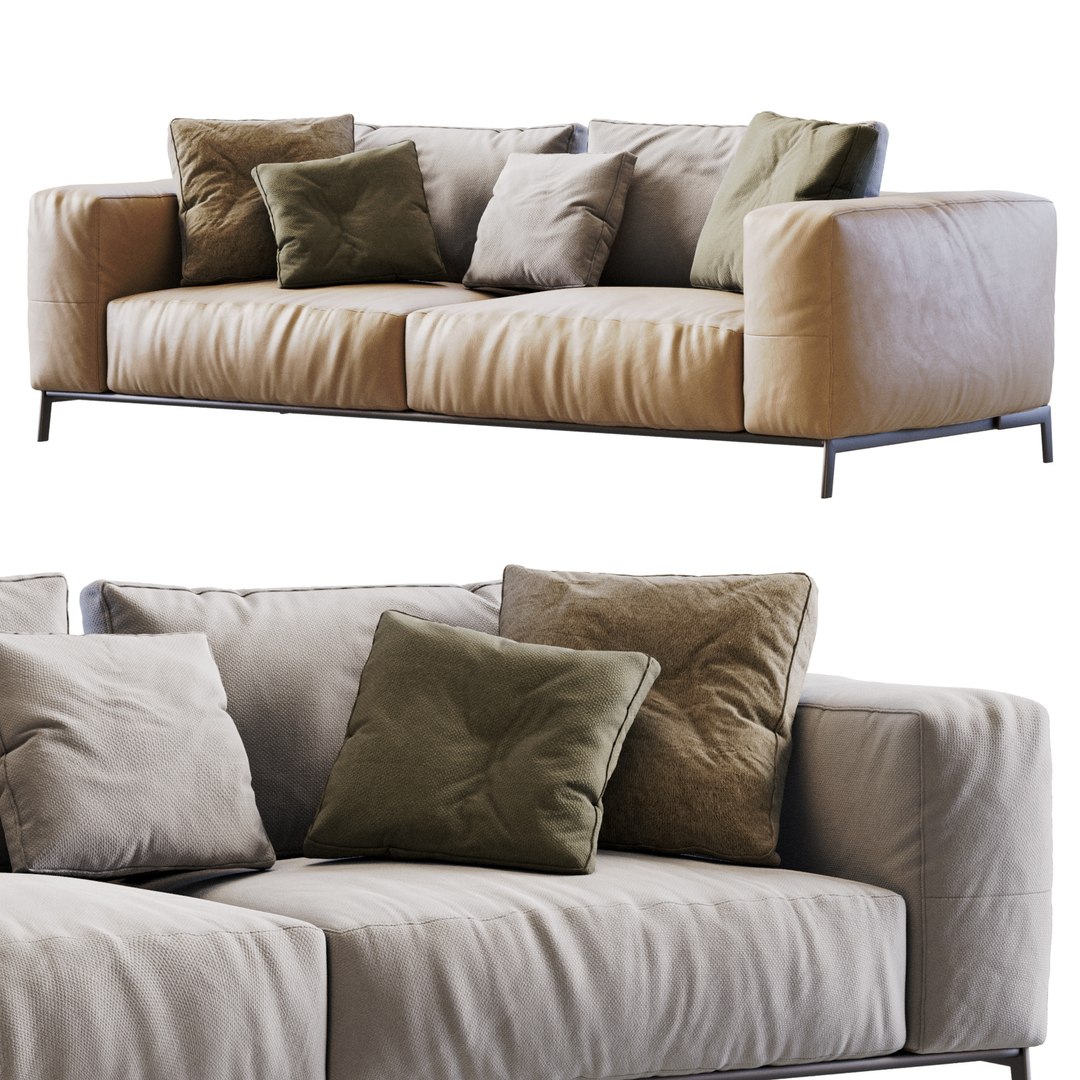 Flexform Sofa Ettore Model - TurboSquid 1955241