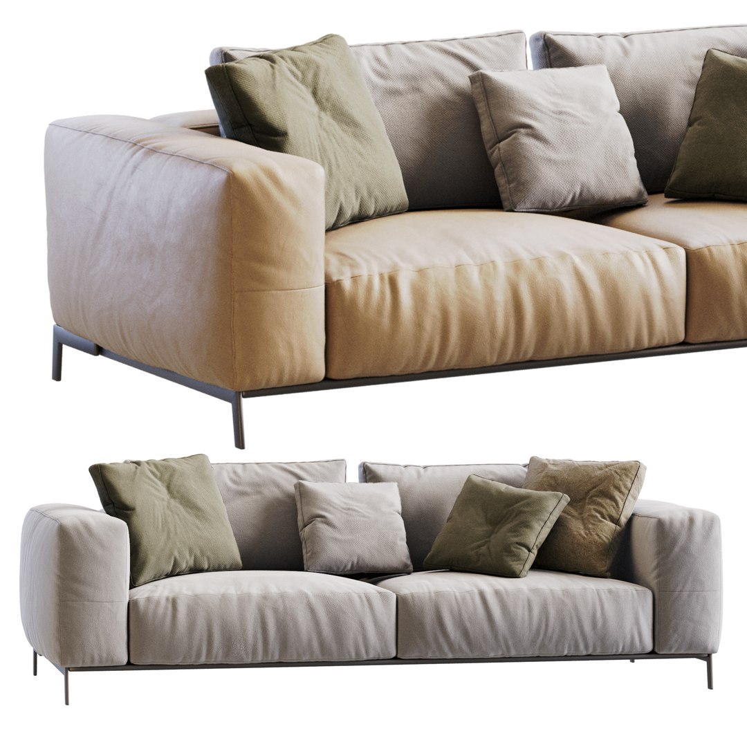 Flexform Sofa Ettore Model - TurboSquid 1955241