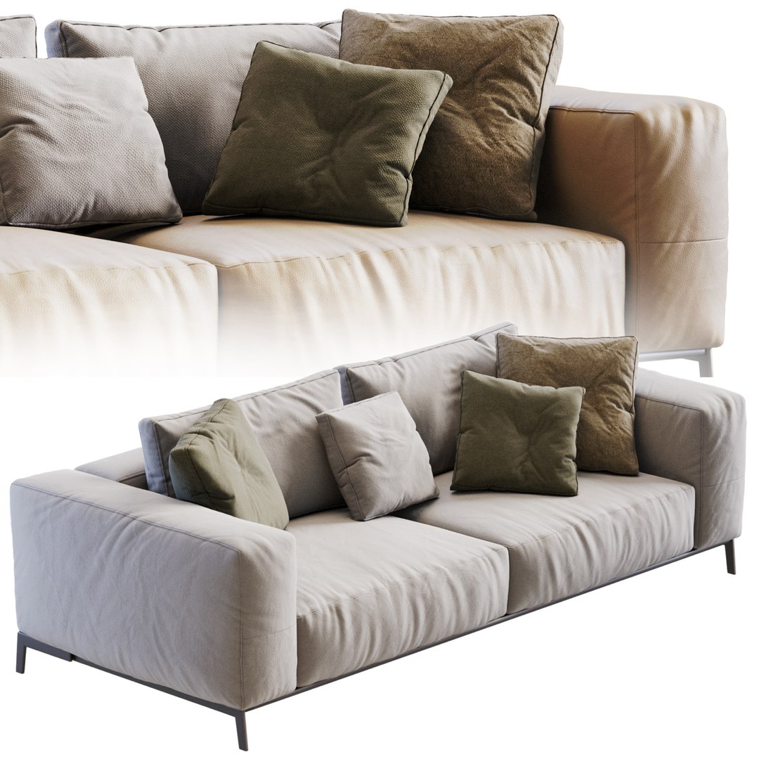 Flexform Sofa Ettore Model - TurboSquid 1955241
