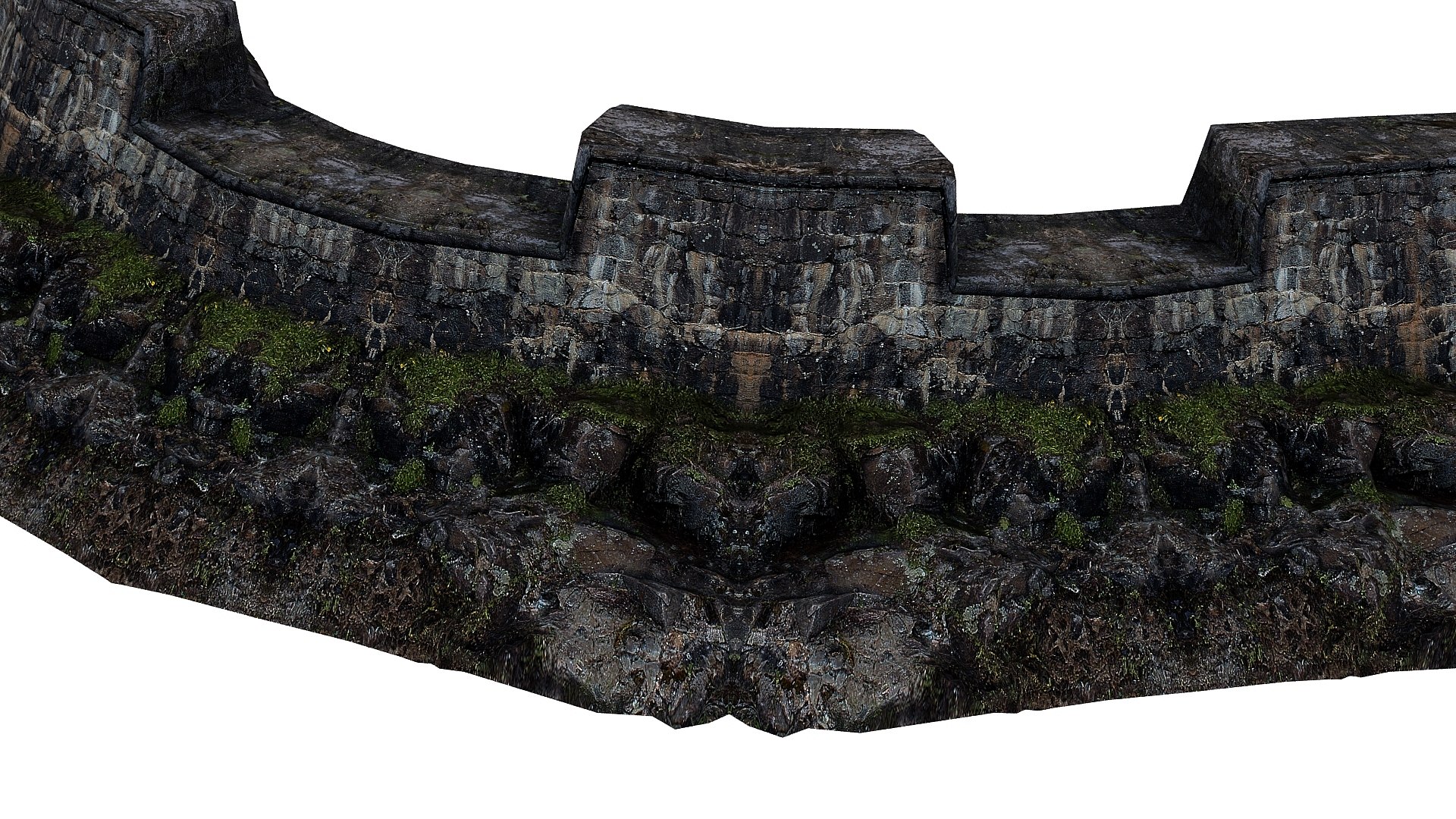 3D Stone fence 01 11 model - TurboSquid 1755331