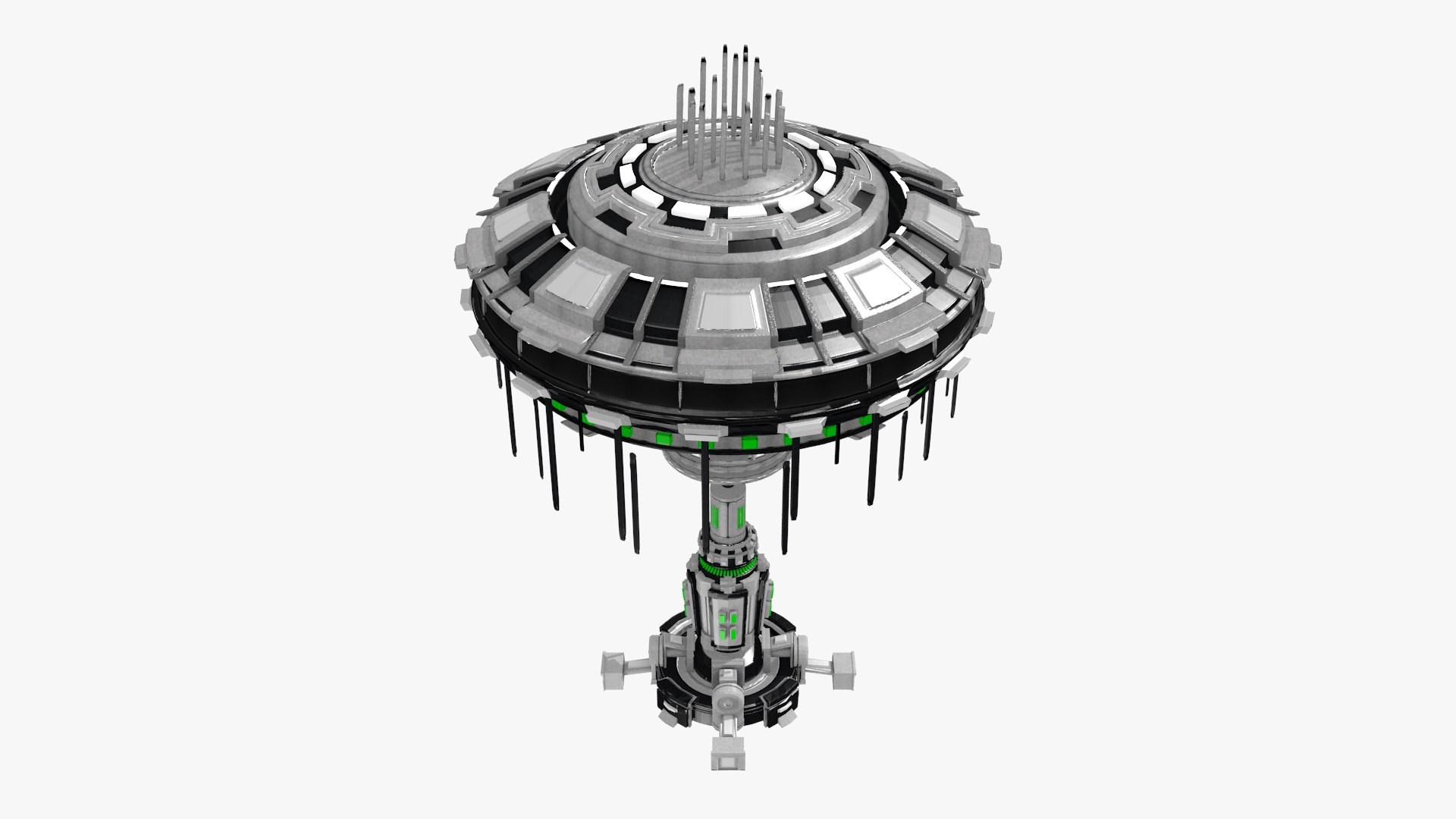 3D Sci-fi Tower Observatory Model - TurboSquid 1790152