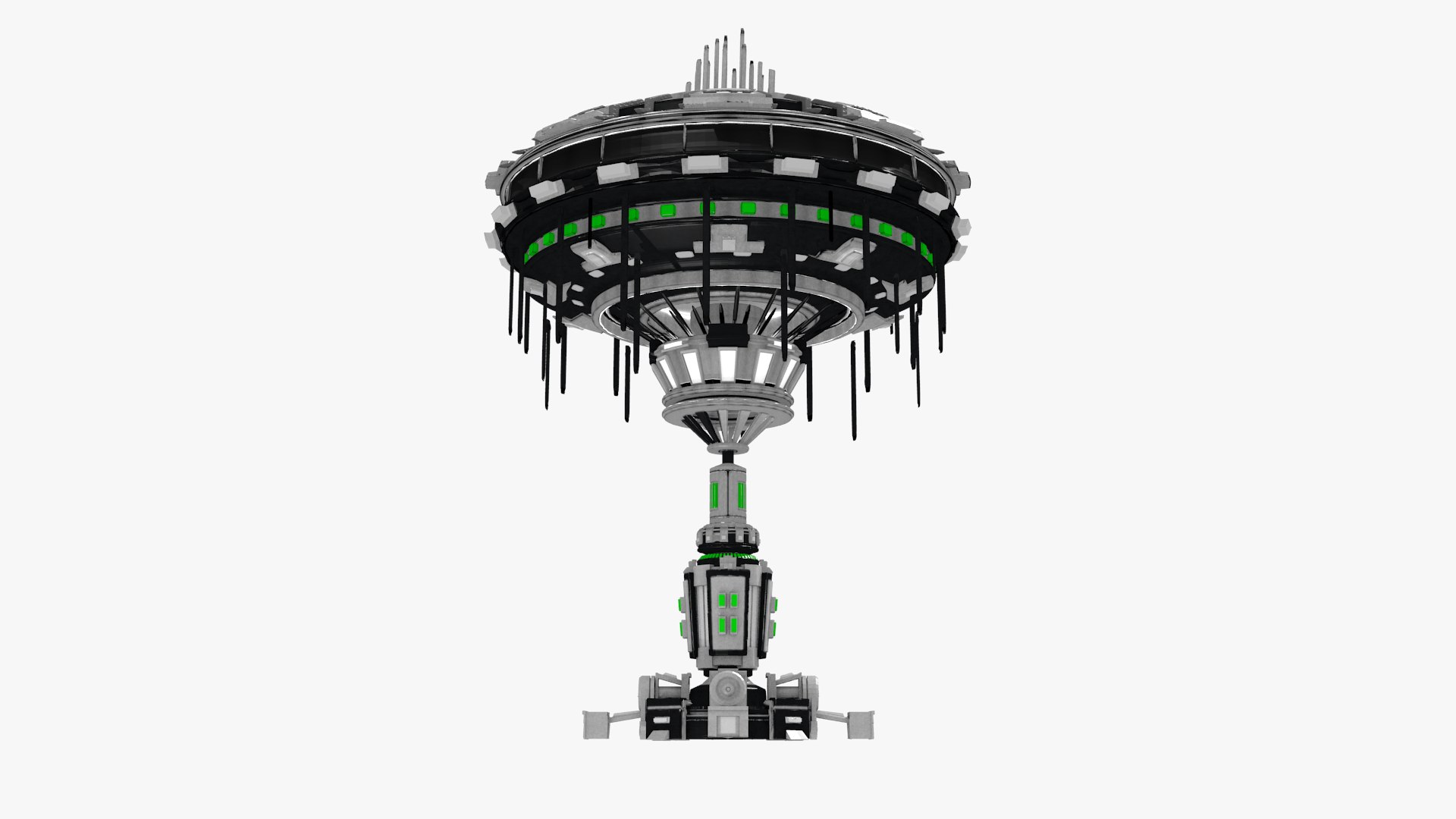 3D Sci-fi Tower Observatory Model - TurboSquid 1790152