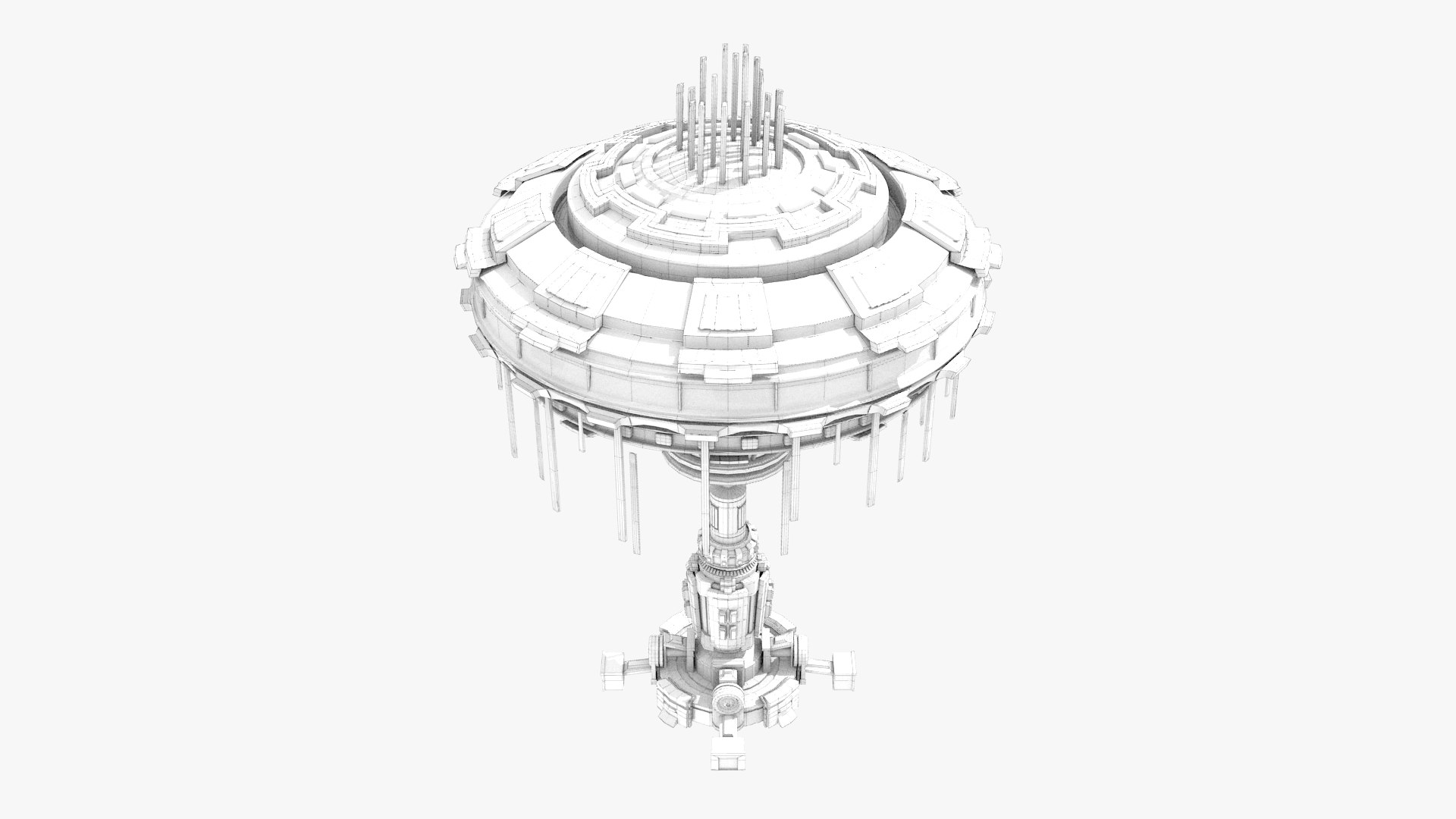 3D Sci-fi Tower Observatory Model - TurboSquid 1790152
