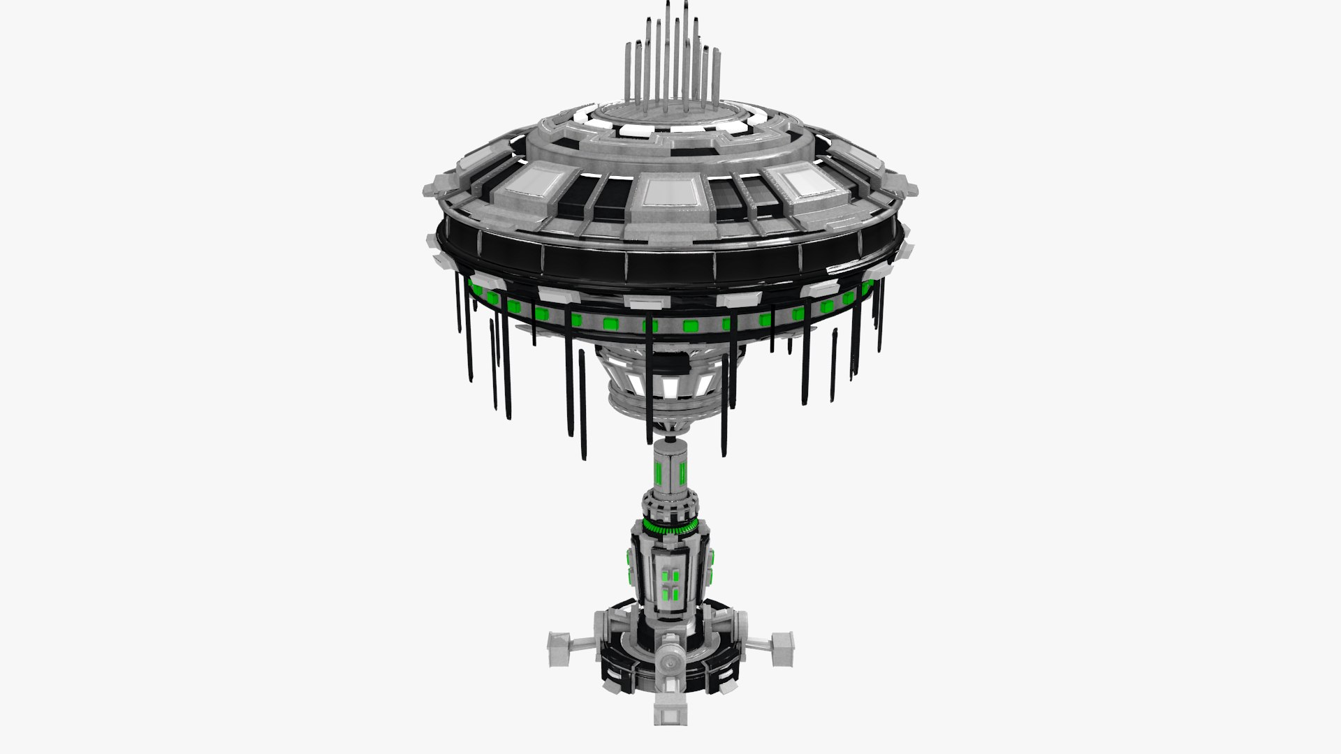3D Sci-fi Tower Observatory Model - TurboSquid 1790152
