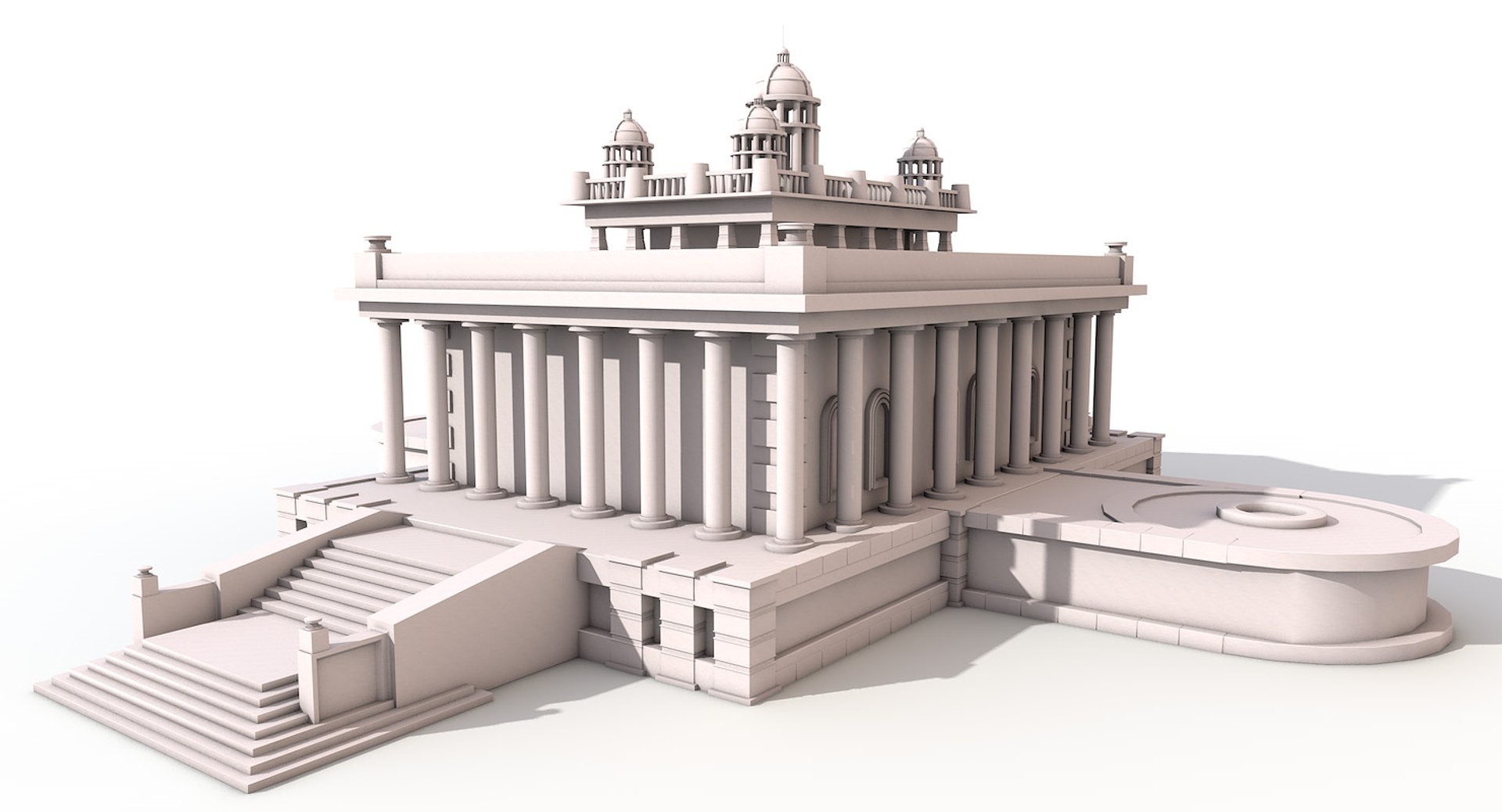 Classic Temple Building 3d Max