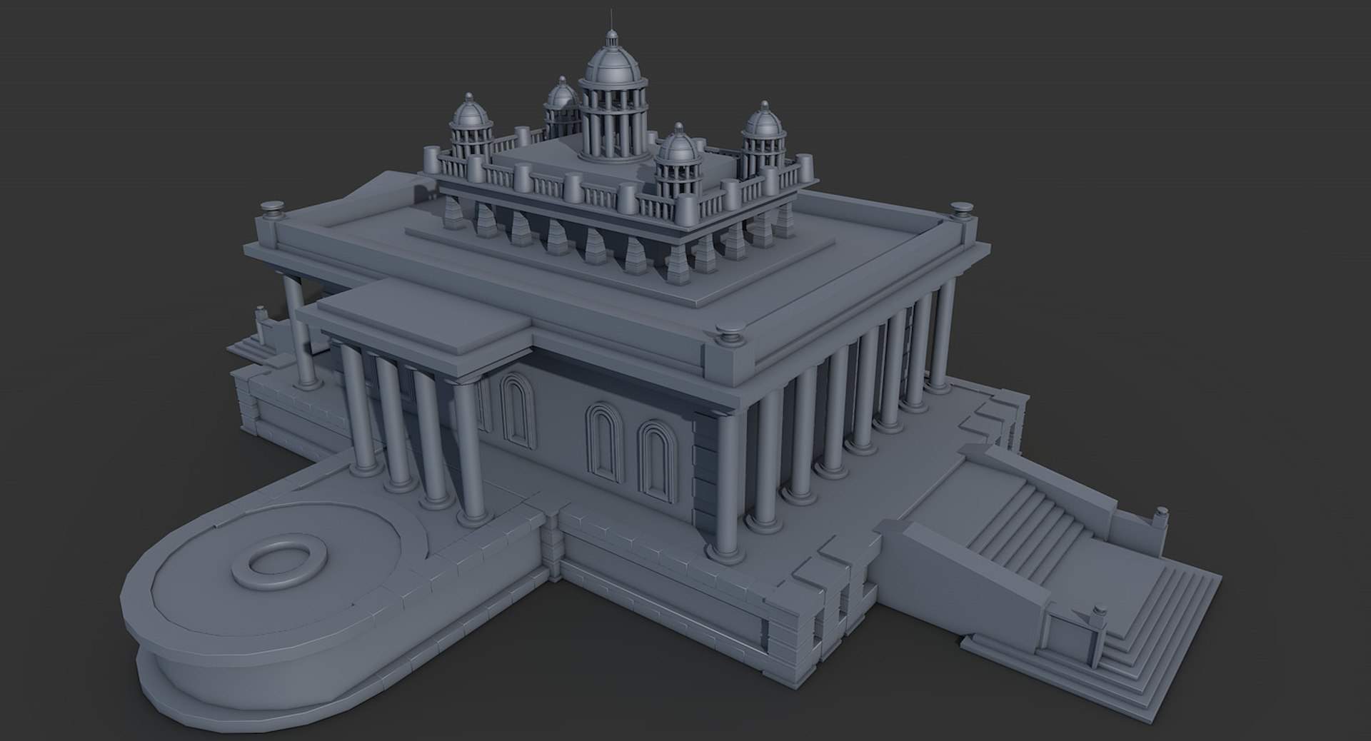 Classic Temple Building 3d Max