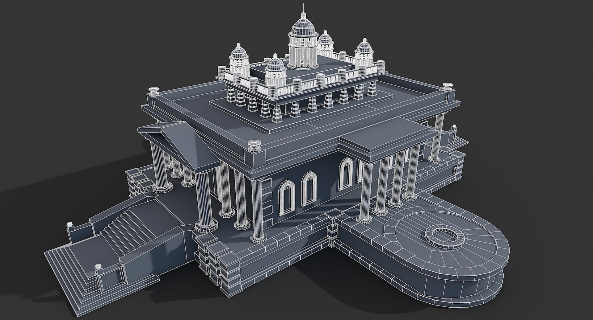 Classic Temple Building 3d Max