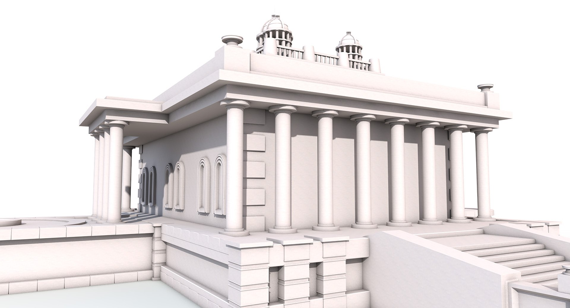 Classic Temple Building 3d Max