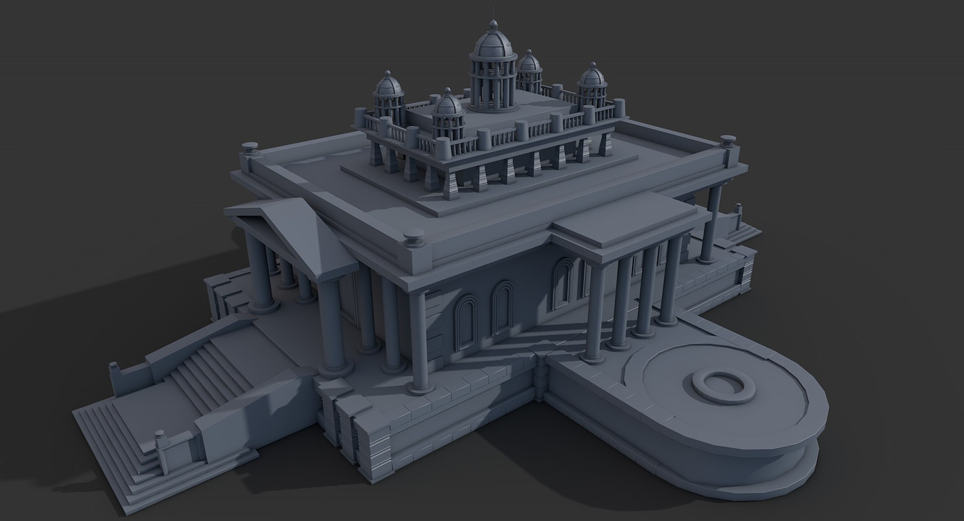 Classic Temple Building 3d Max