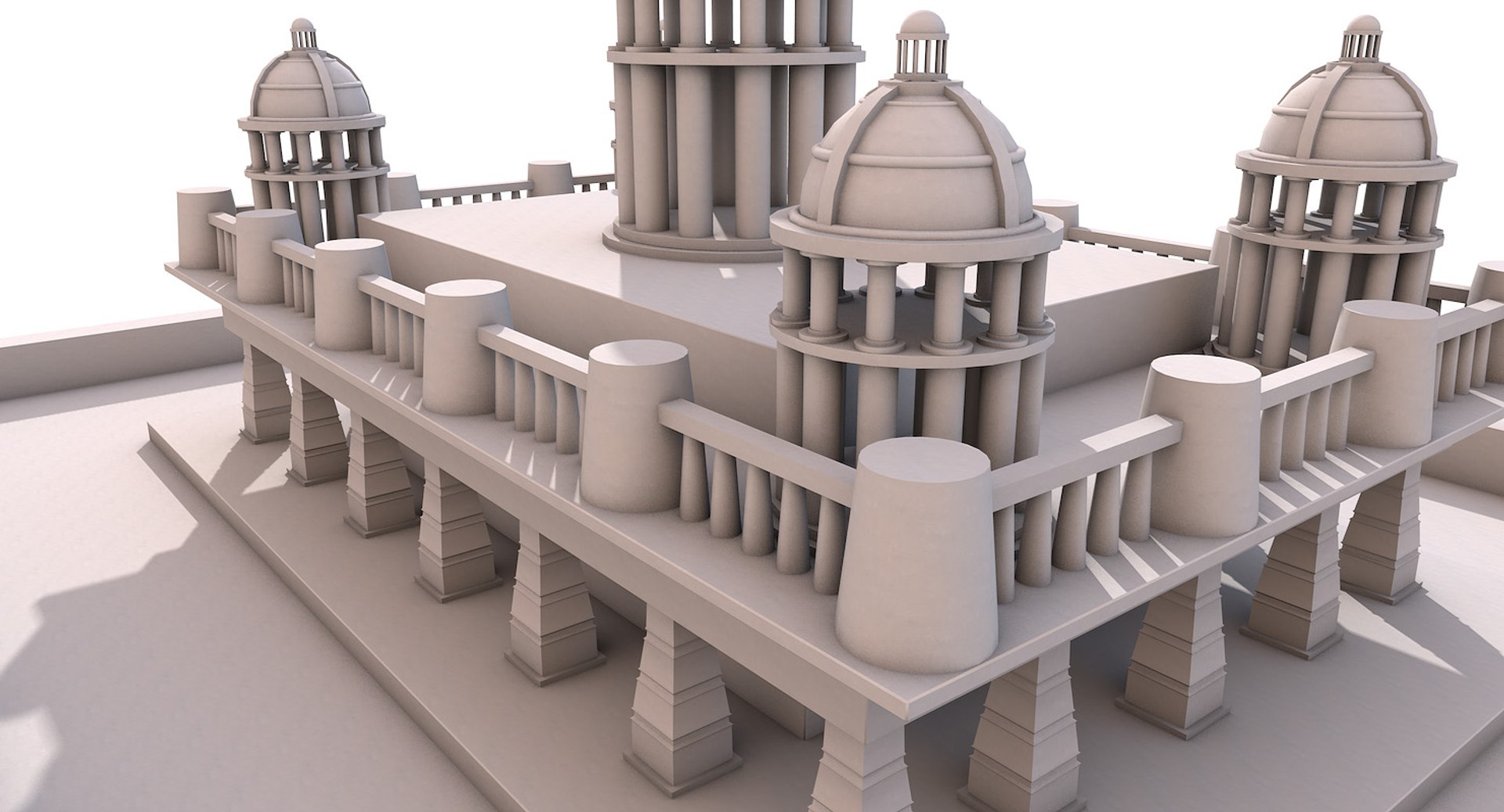 Classic Temple Building 3d Max
