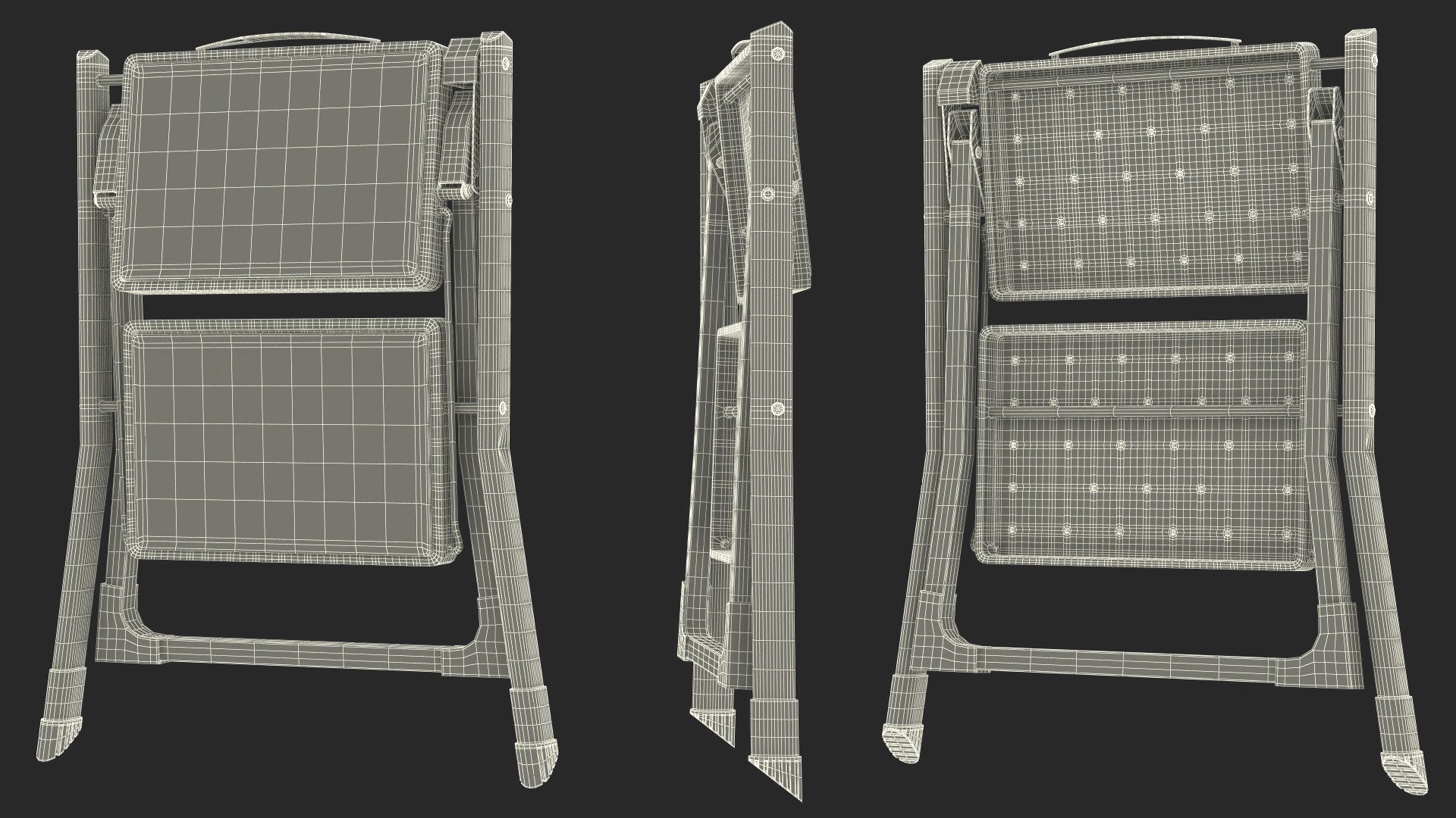 3D Two Steps Black Steel Stool Rigged for Maya model - TurboSquid 2093653