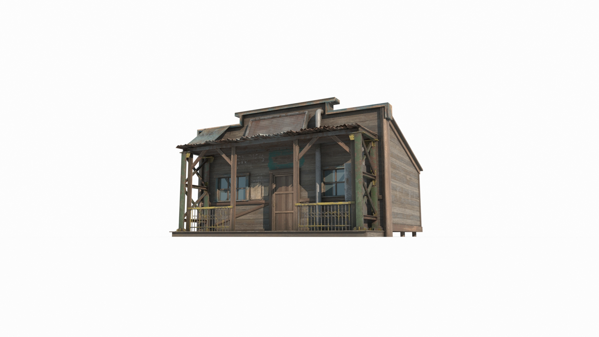 3D Old Shops In Post Apocalyptic Buildings Model - TurboSquid 2324406