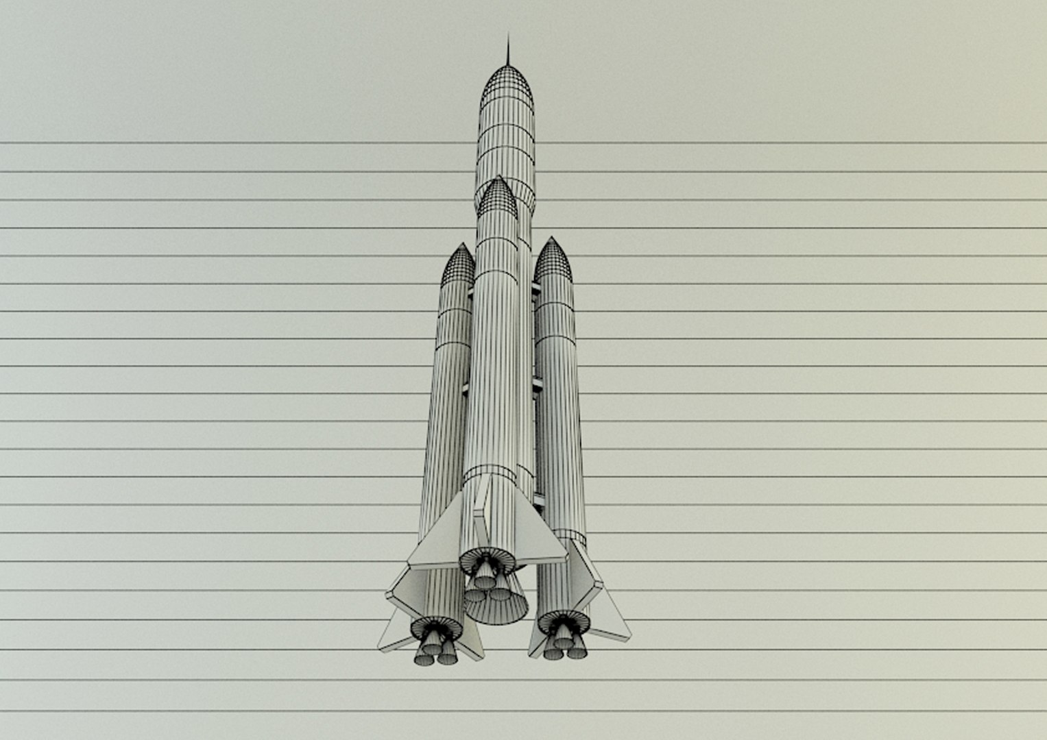 Space Rocket 3D Model - TurboSquid 2068089