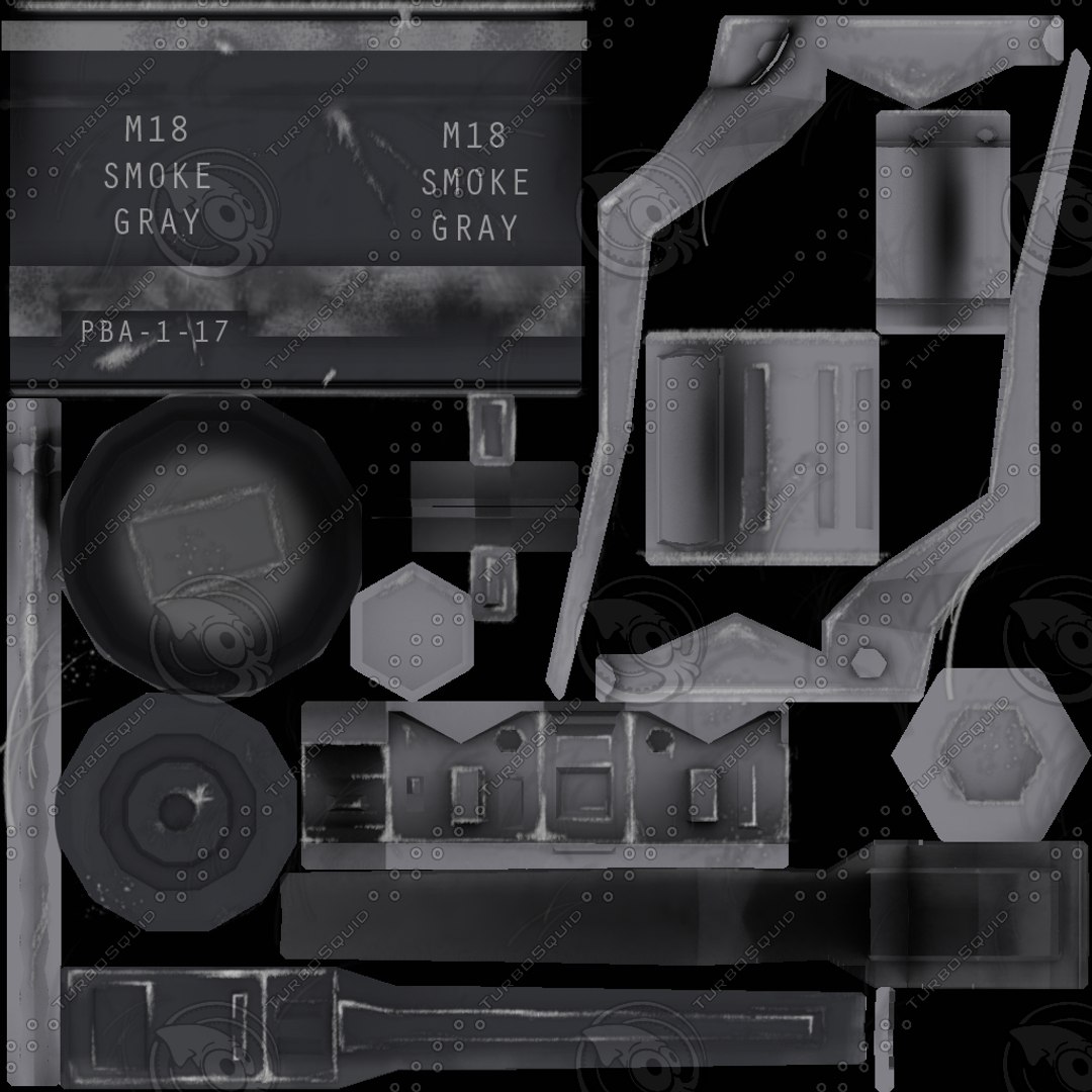 gray smoke grenade 3d model