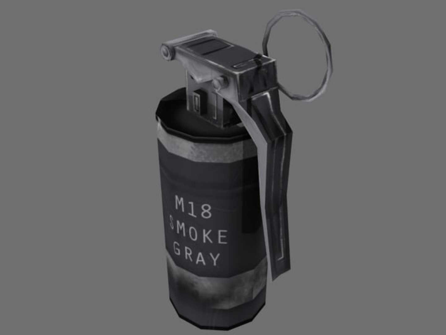 gray smoke grenade 3d model