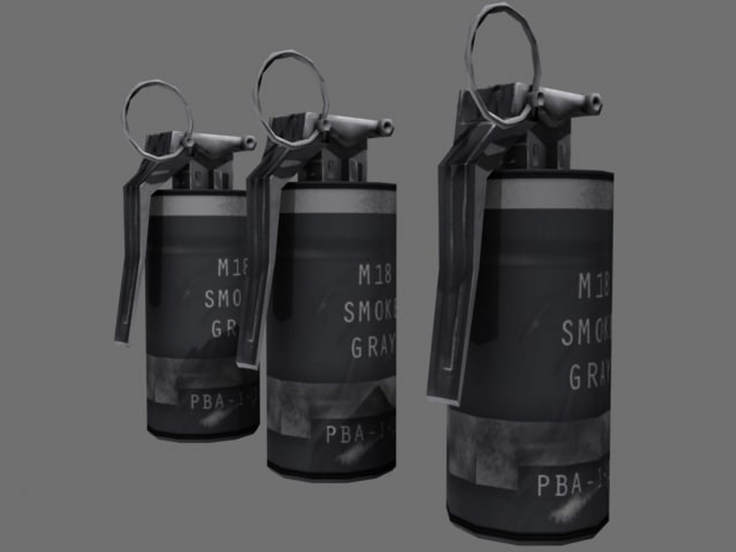 gray smoke grenade 3d model