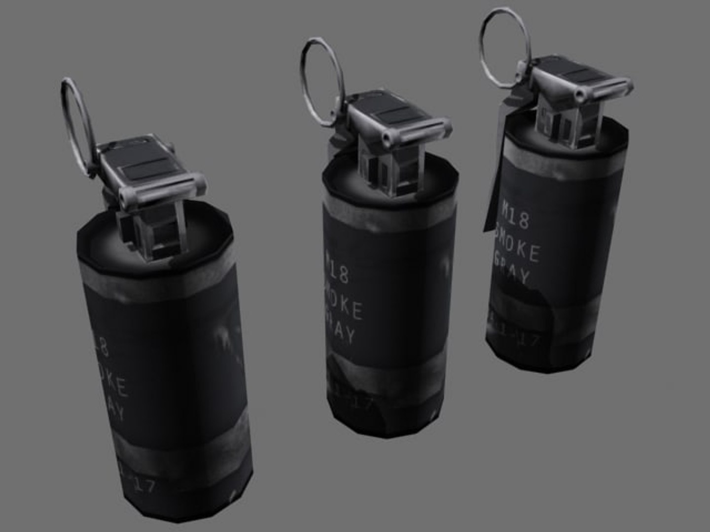 gray smoke grenade 3d model