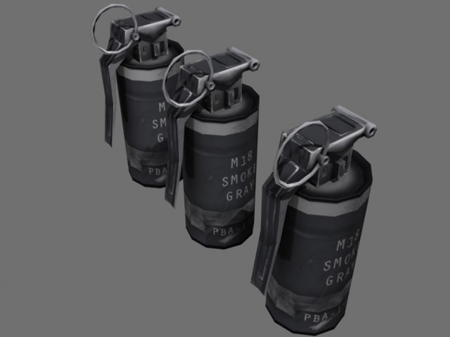 gray smoke grenade 3d model