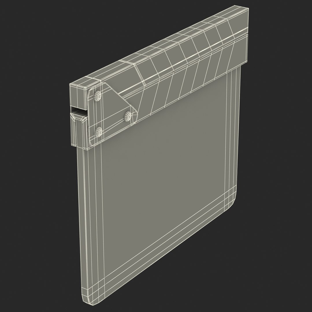 3d clapboard modeled