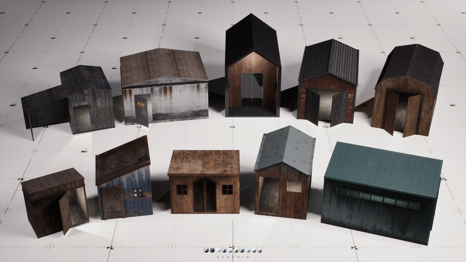 3D Model Shed Pack Vol 01 - TurboSquid 2305099