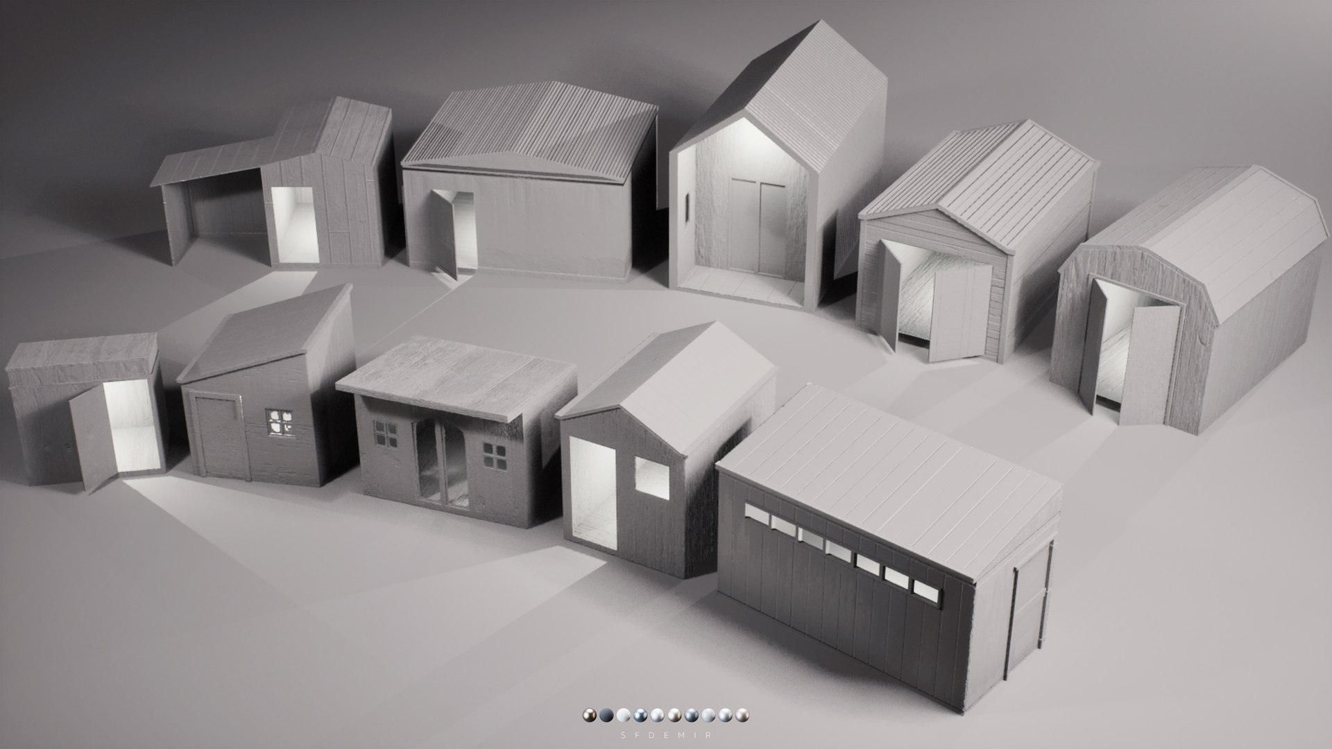 3D Model Shed Pack Vol 01 - TurboSquid 2305099