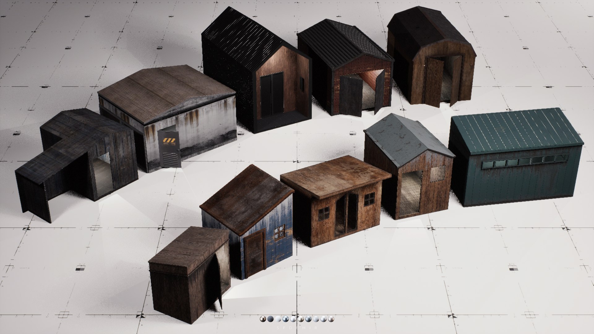 3D Model Shed Pack Vol 01 - TurboSquid 2305099