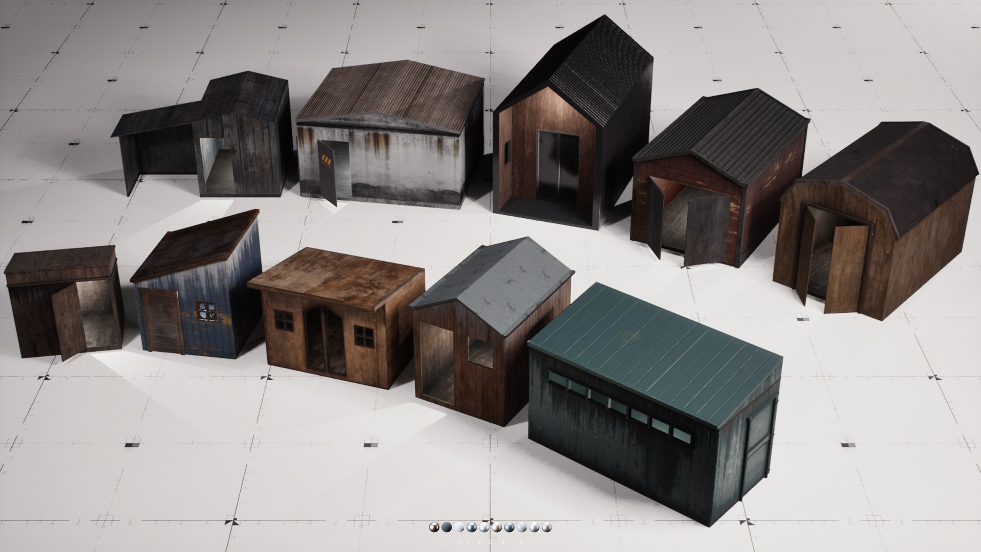 3D Model Shed Pack Vol 01 - TurboSquid 2305099
