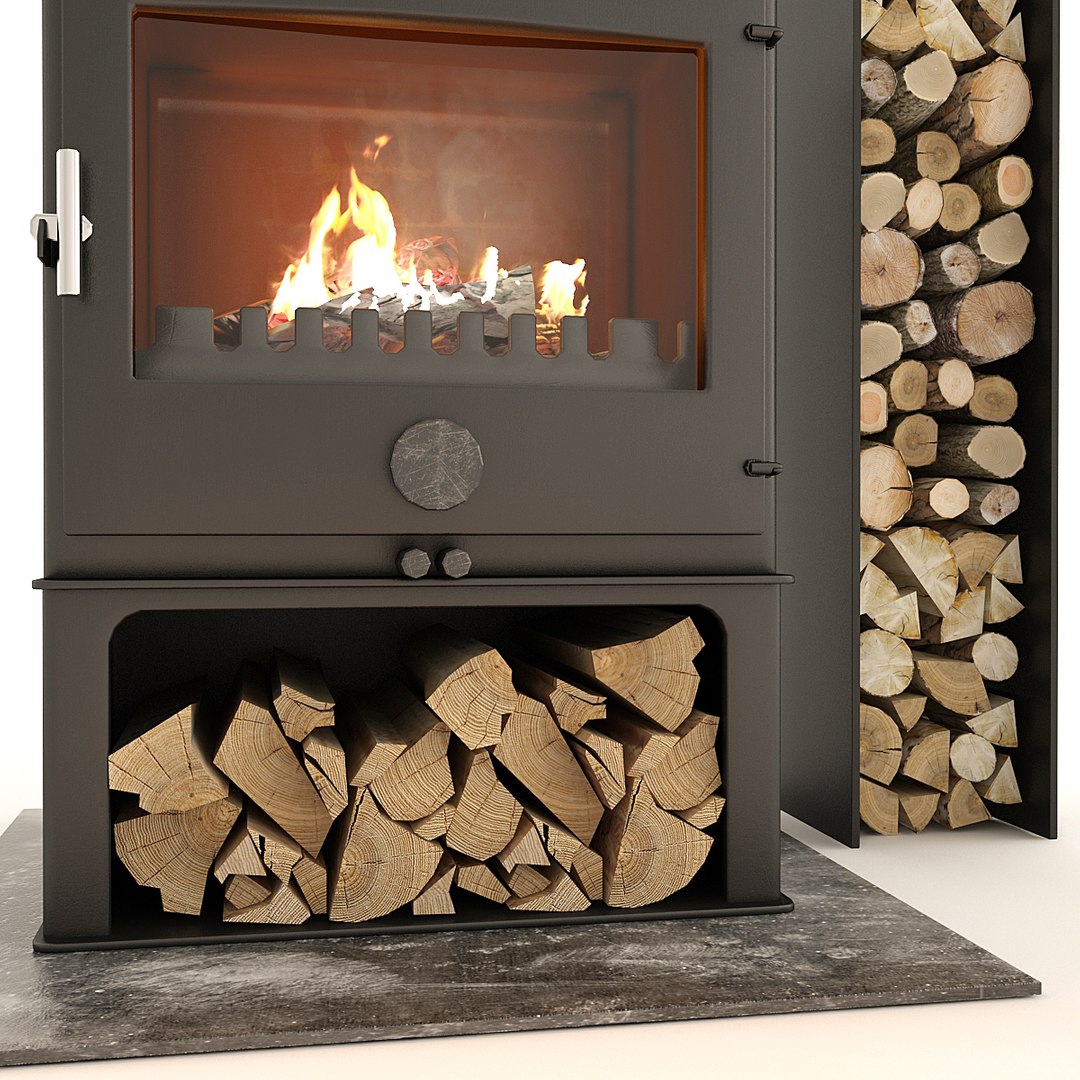3D Fireplace Firewood Wood Model - TurboSquid 1230716