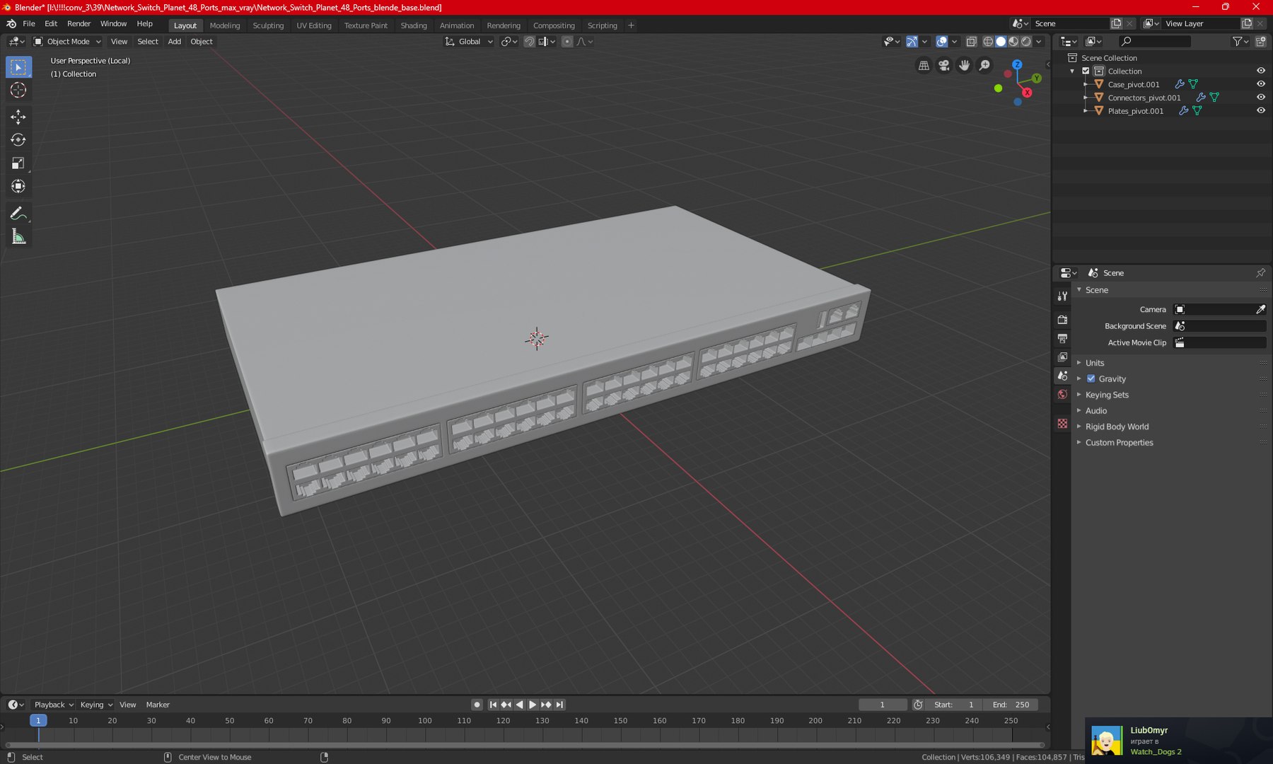 Network Switch 48 Ports 3D Model - TurboSquid 2222435