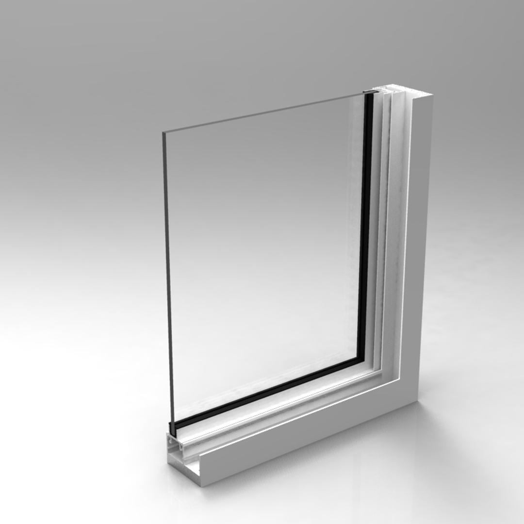 aluminium window corner 3d model