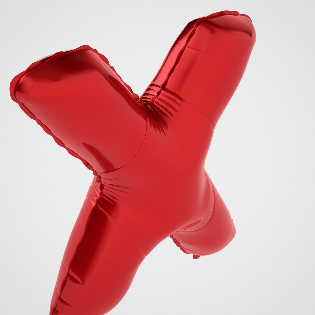 3D Balloon Letter X - TurboSquid 1386873