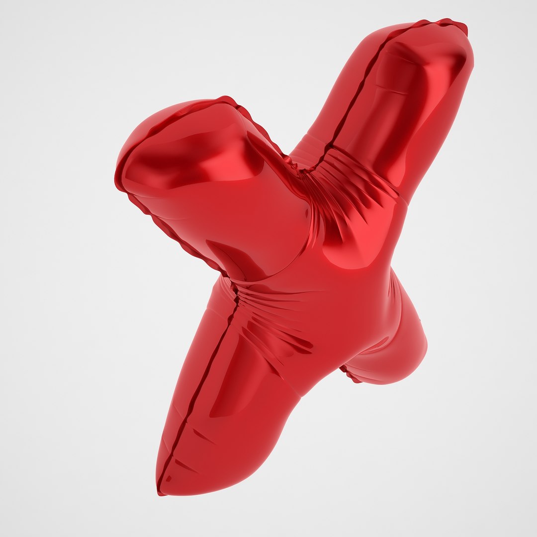 3D Balloon Letter X - TurboSquid 1386873