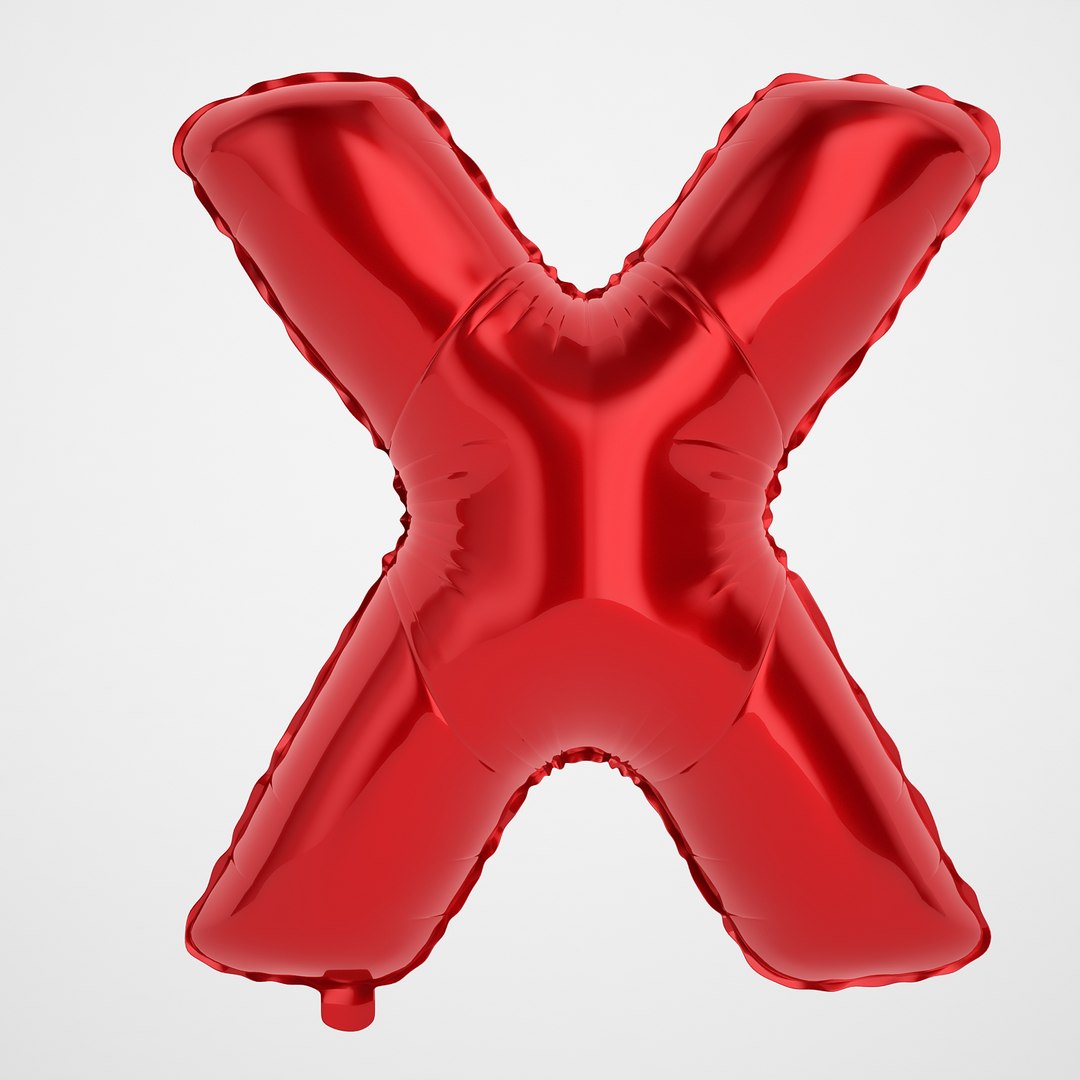 3D Balloon Letter X - TurboSquid 1386873