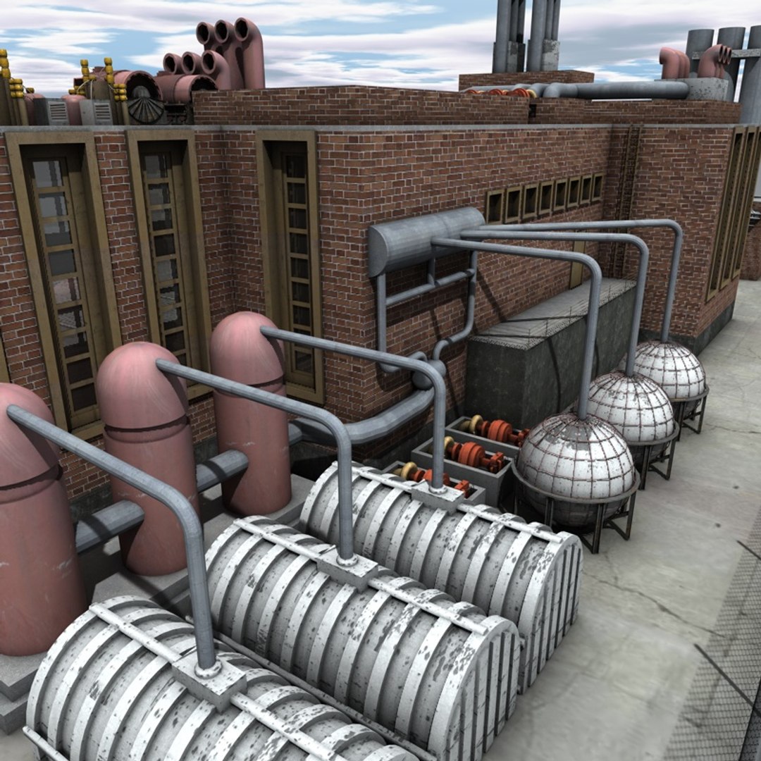 3d Model Of Factory Complex