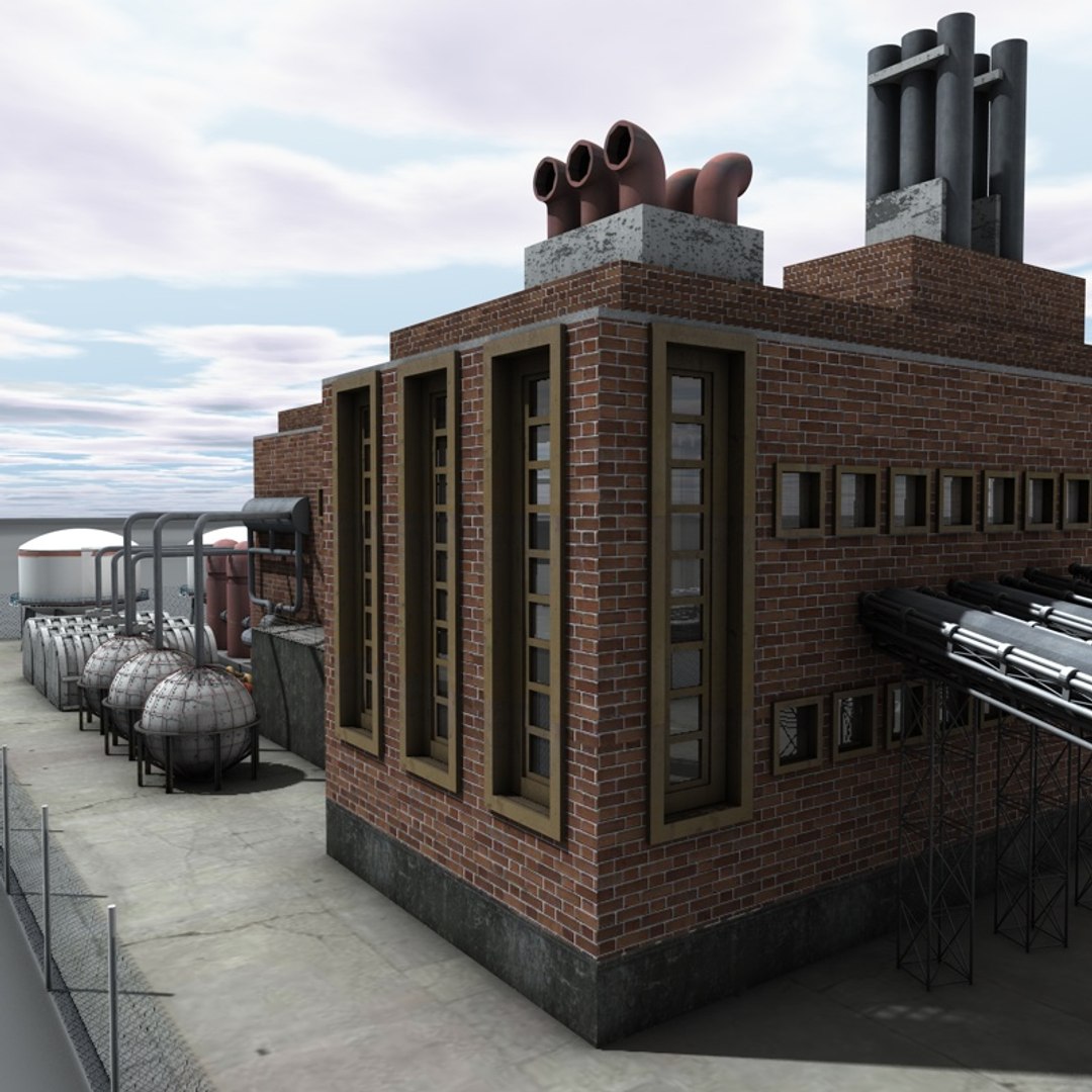 3d Model Of Factory Complex