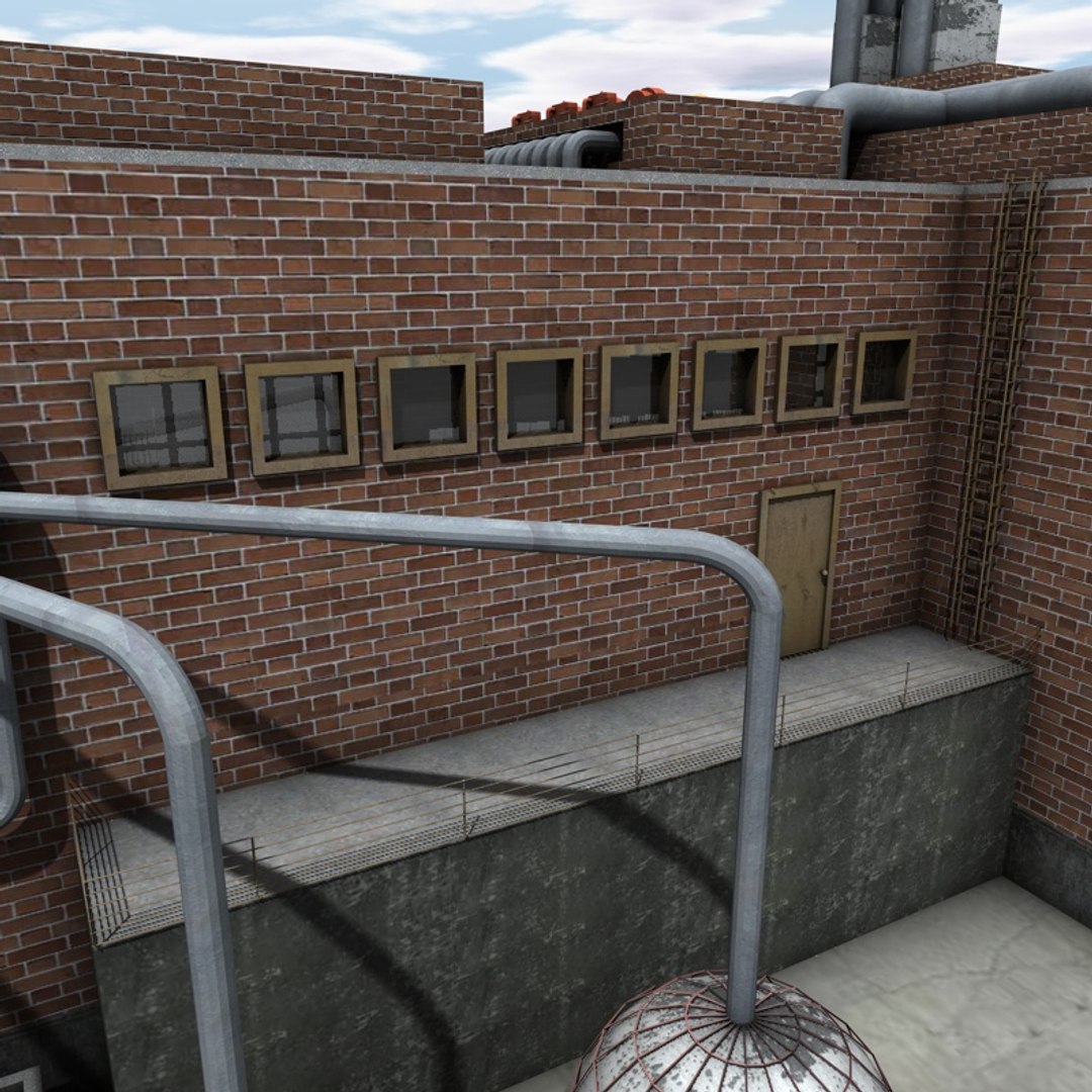 3d Model Of Factory Complex