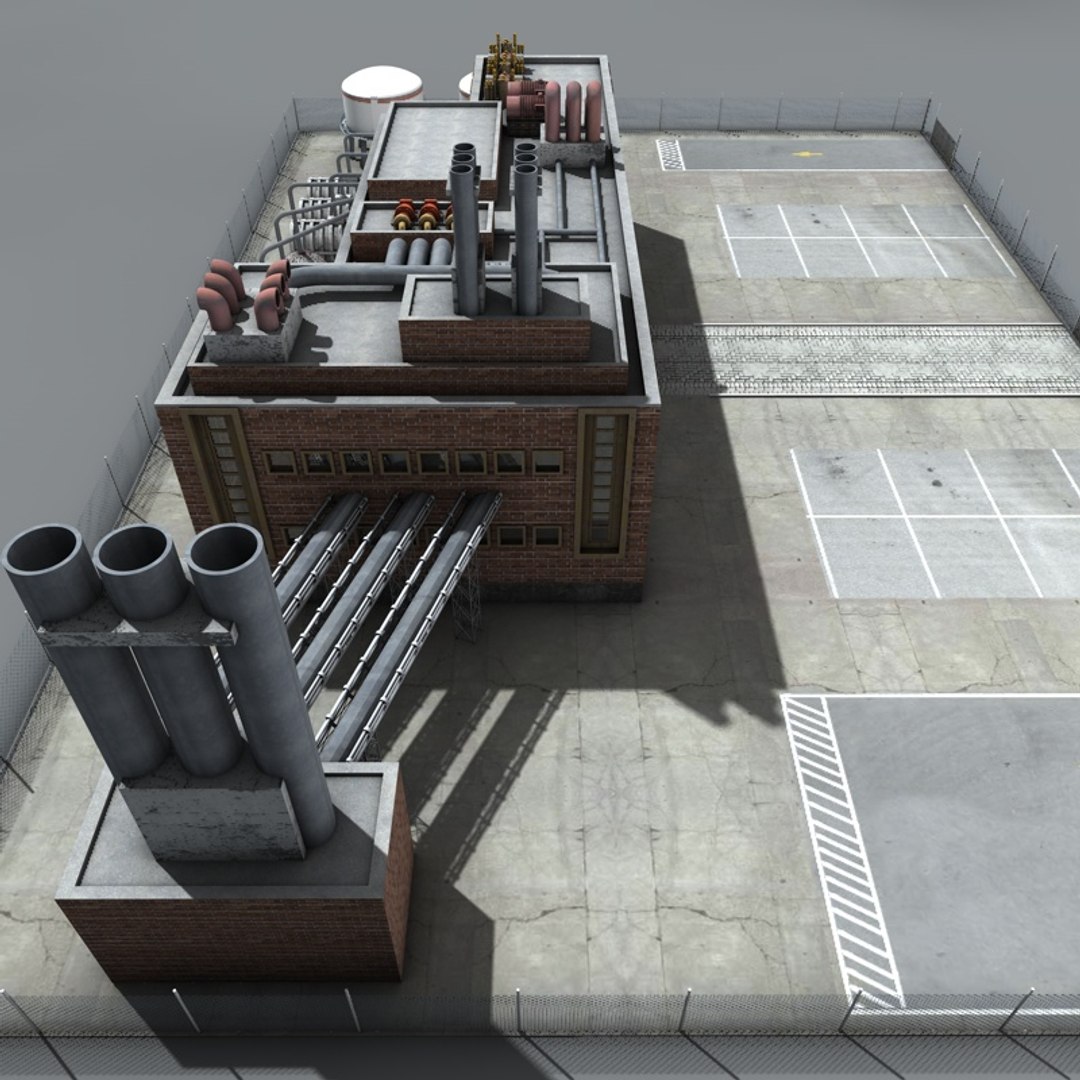 3d Model Of Factory Complex