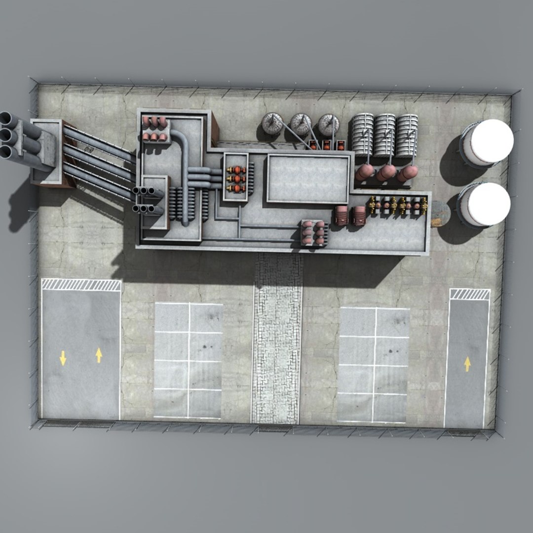 3d Model Of Factory Complex