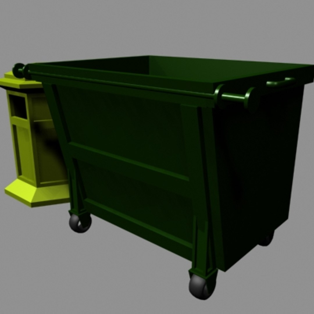 3d model of rubbish bins