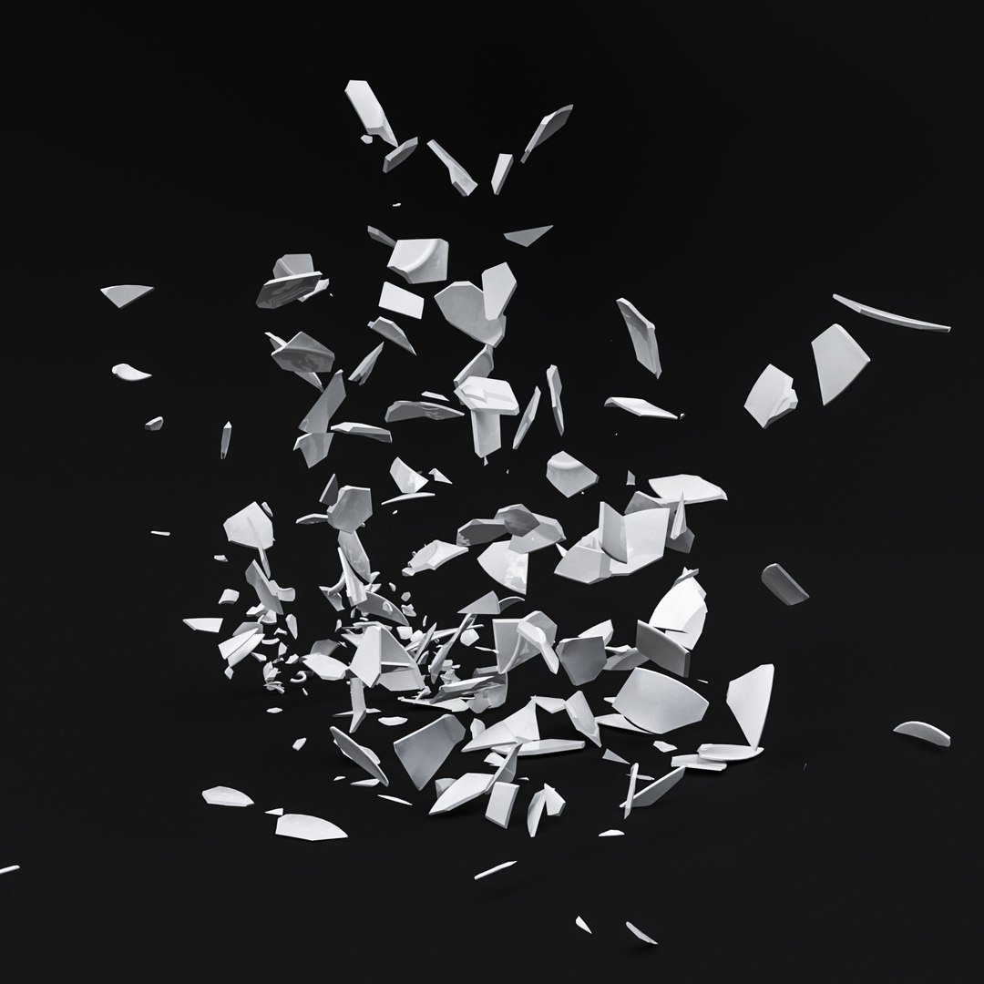 3D Model Broken Dishes Cups Tableware - TurboSquid 1559070