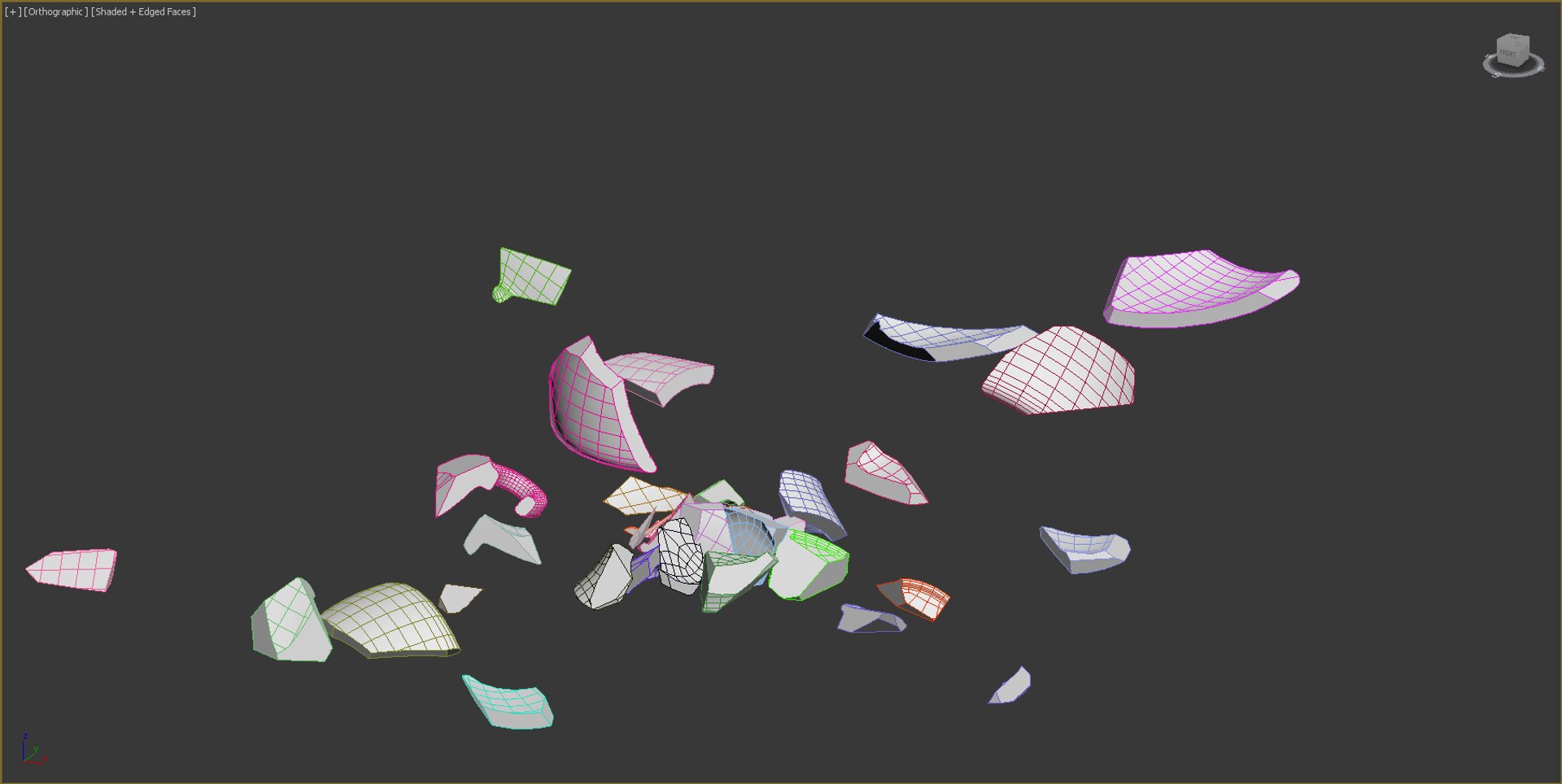 3D Model Broken Dishes Cups Tableware - TurboSquid 1559070