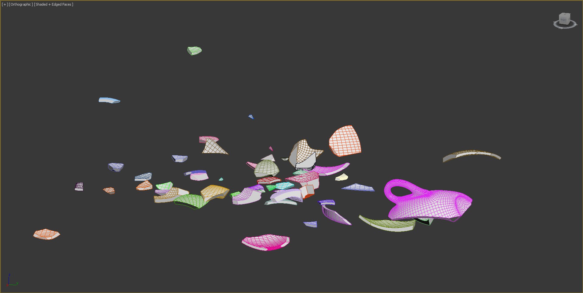 3D Model Broken Dishes Cups Tableware - TurboSquid 1559070